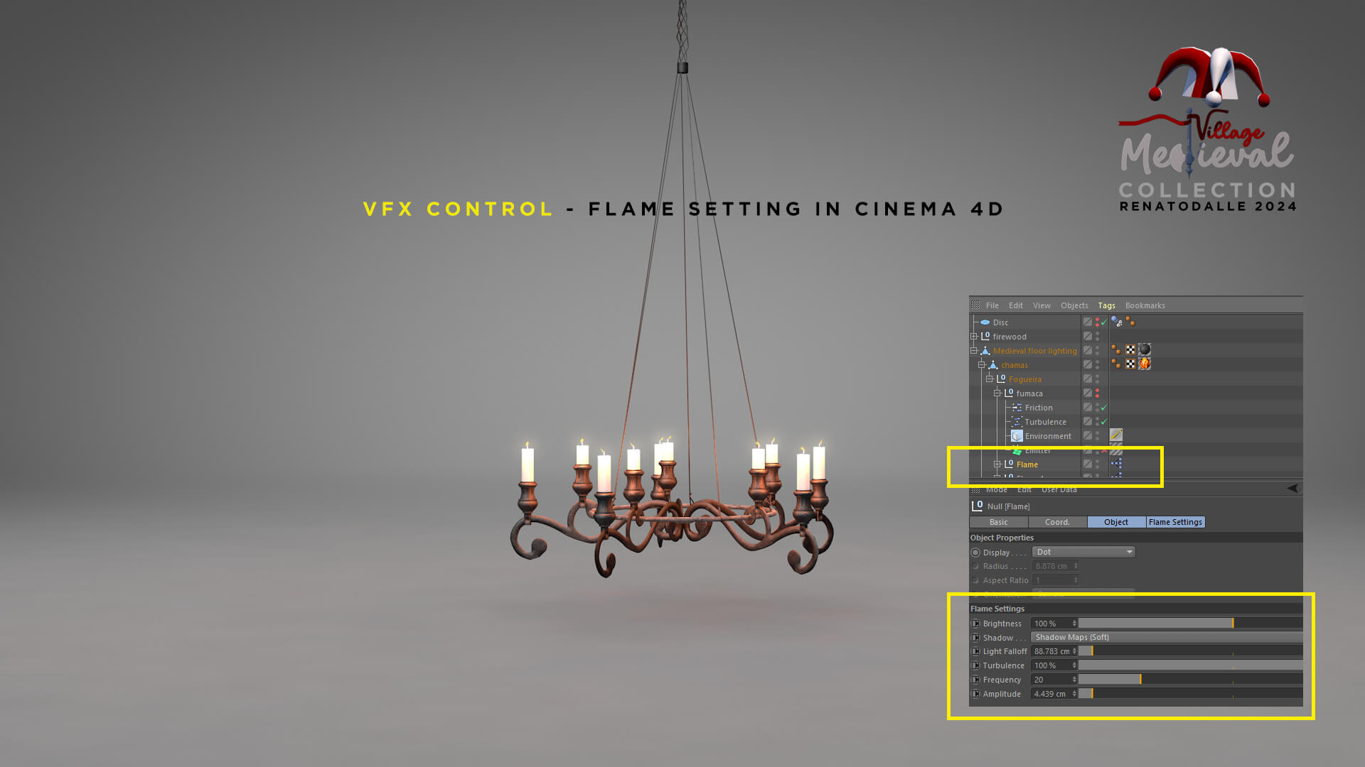 Medieval Forged Chandelier - 3D Model by renatodalle