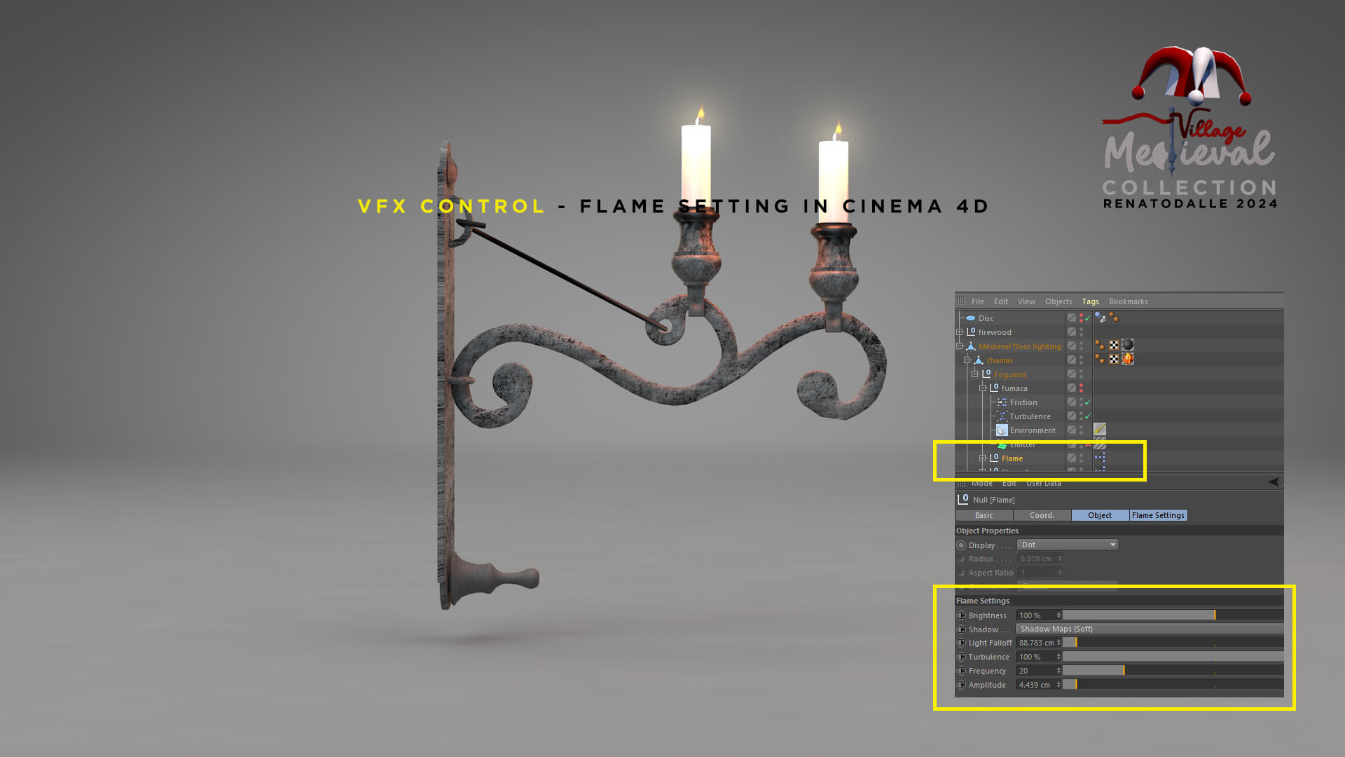 Medieval Wall Ilighting Hor - 3D Model by renatodalle