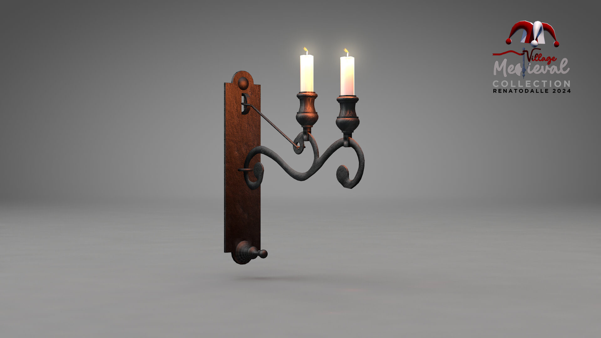 Medieval Wall Ilighting Hor - 3D Model by renatodalle