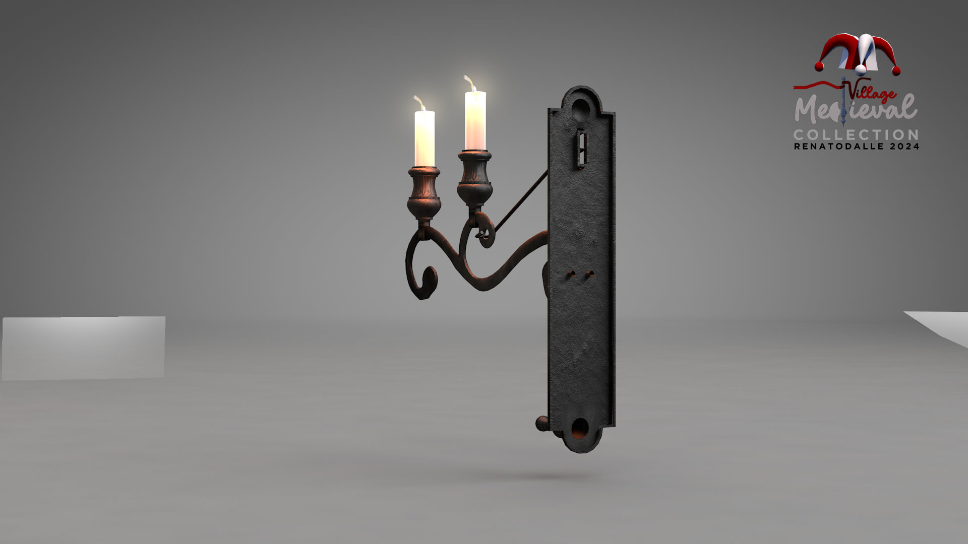 Medieval Wall Ilighting Hor - 3D Model by renatodalle