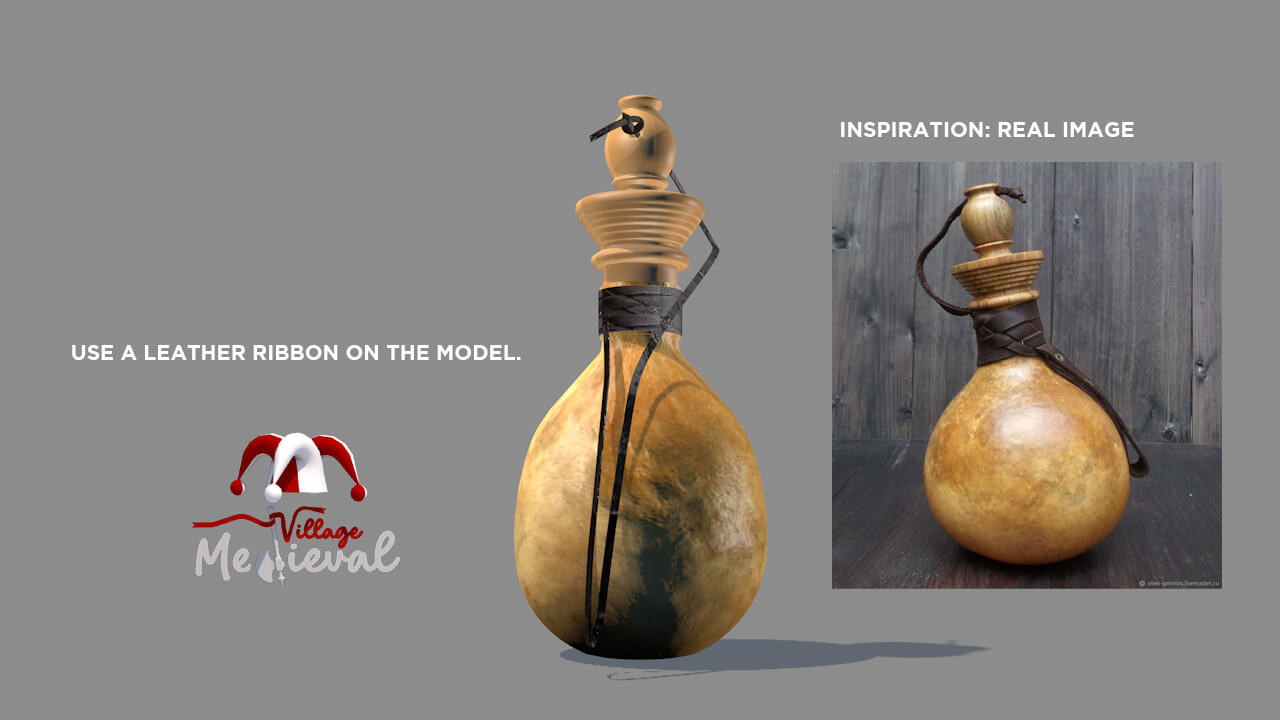 Medieval Gourd Water - 3D Print Model by renatodalle