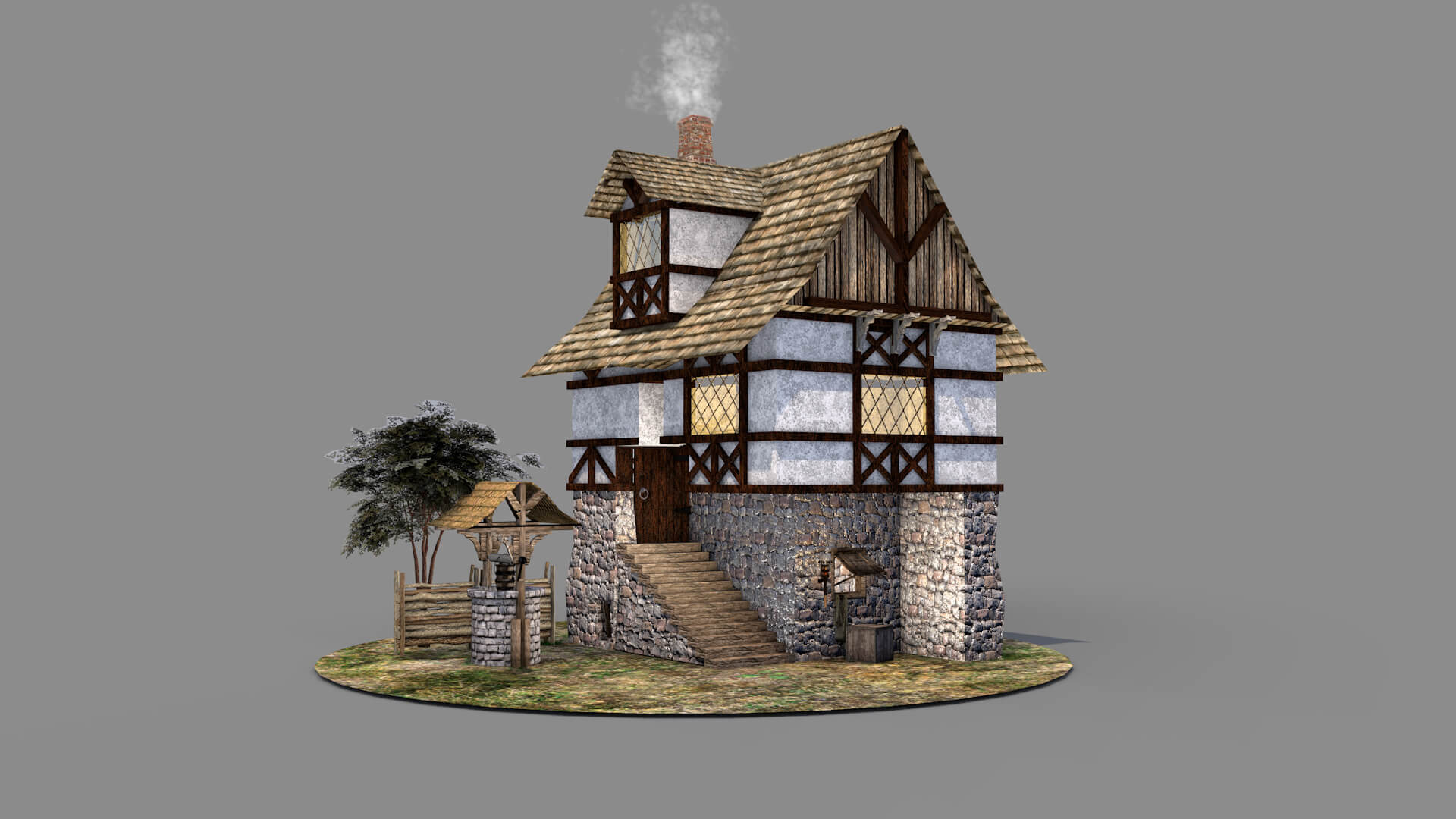 Medieval House 03 - 3D Model by renatodalle