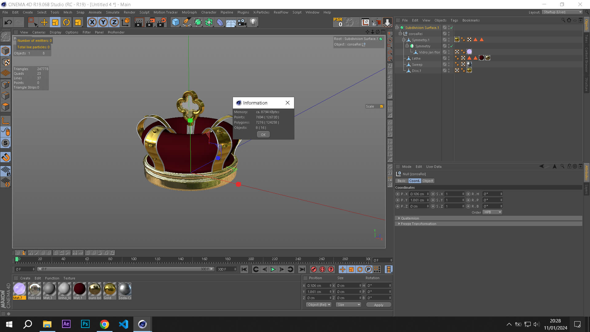 Medieval Kings Crown - 3D Model by renatodalle