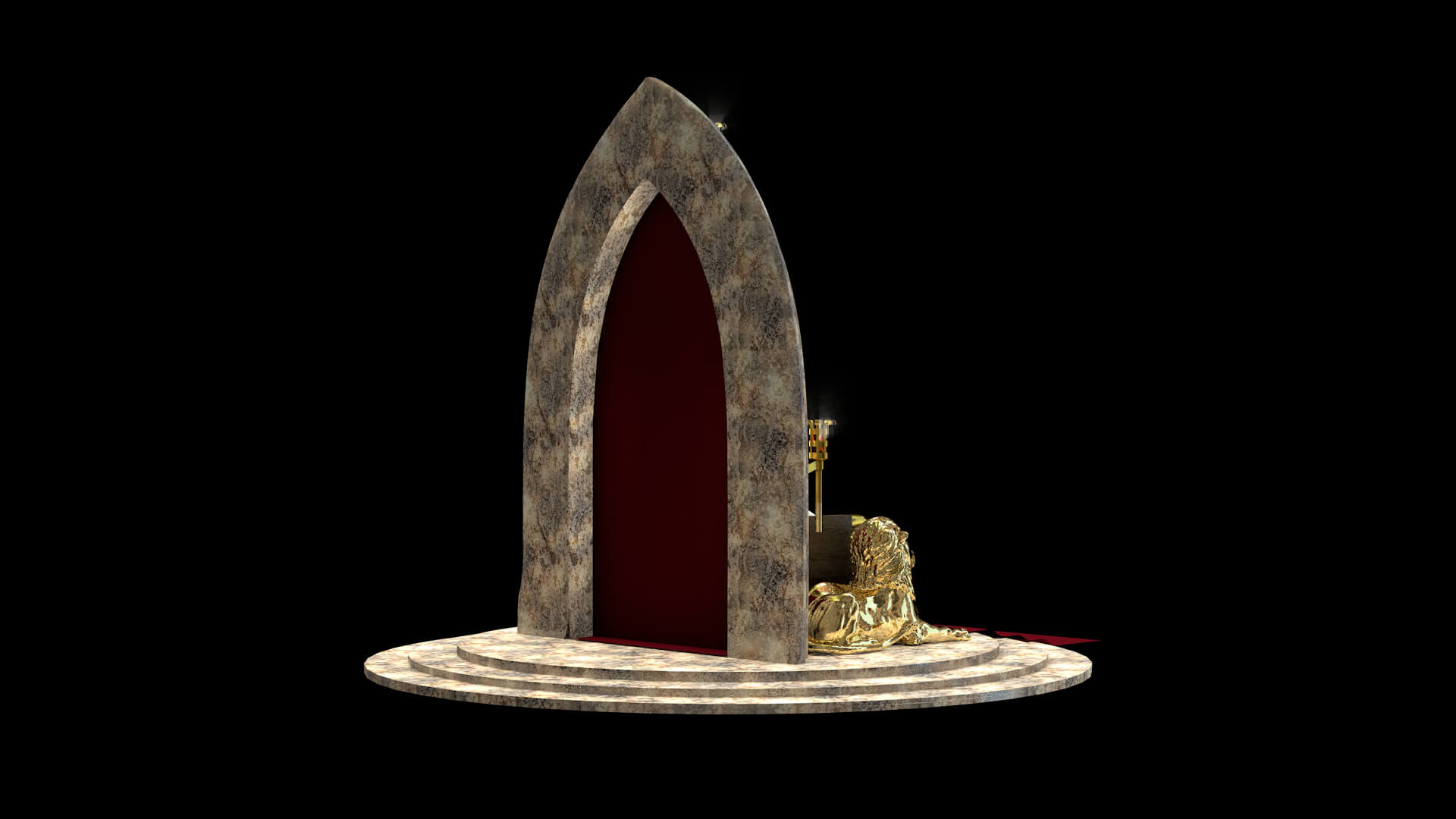 Medieval King's Throne - 3D Model by renatodalle