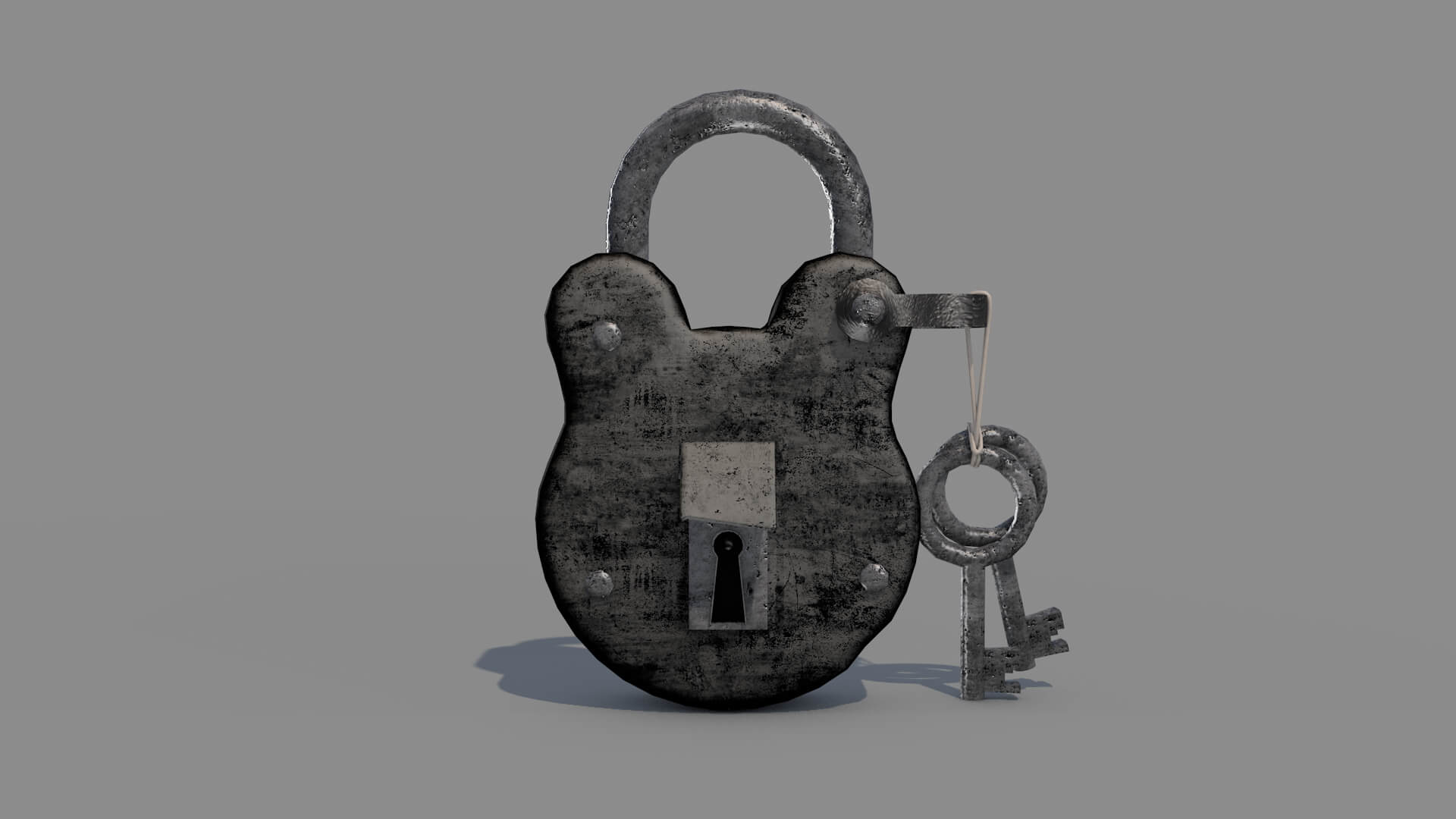 Medieval Padlock T1 - 3D Model by renatodalle