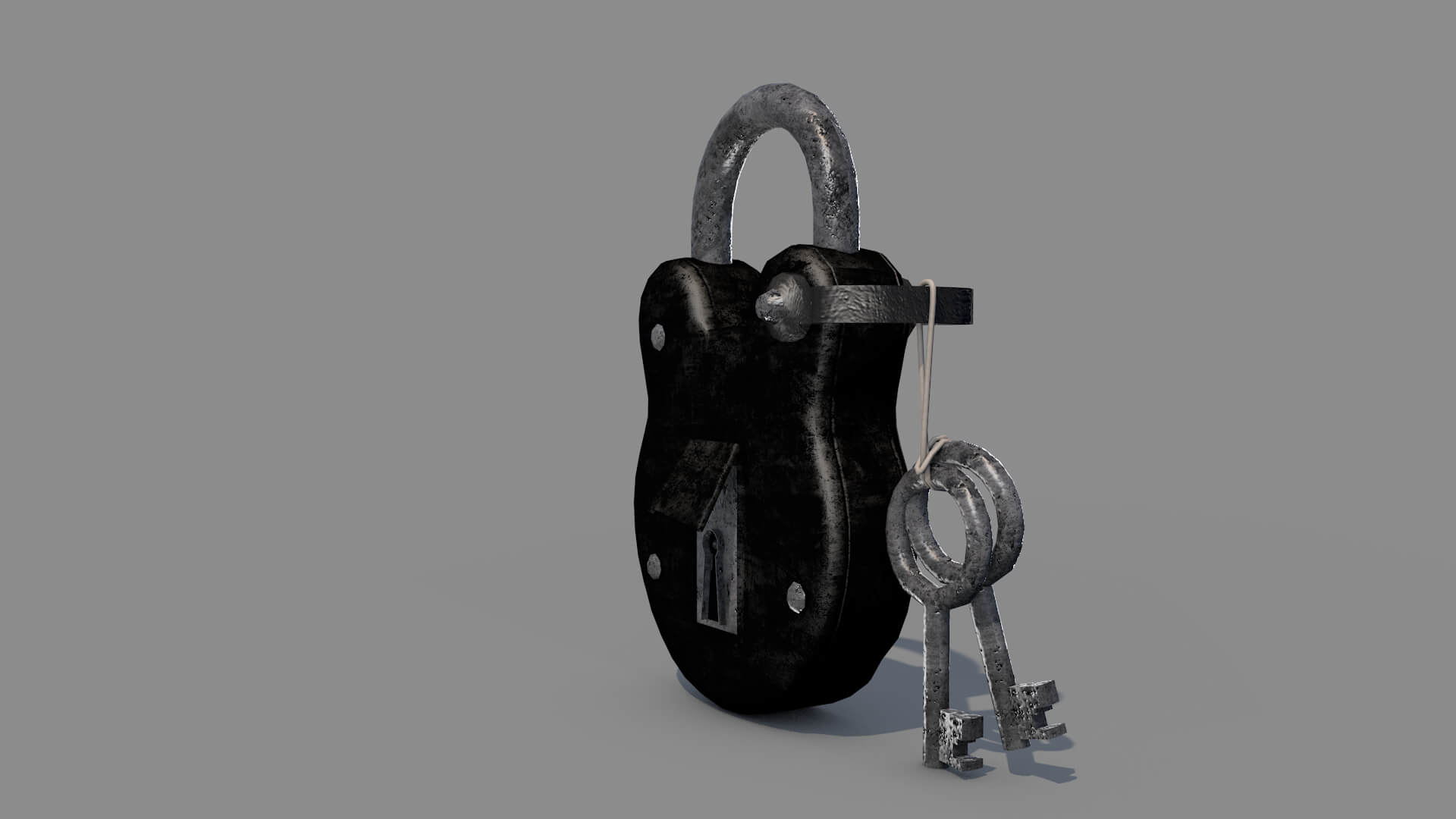 Medieval Padlock T1 - 3D Model by renatodalle
