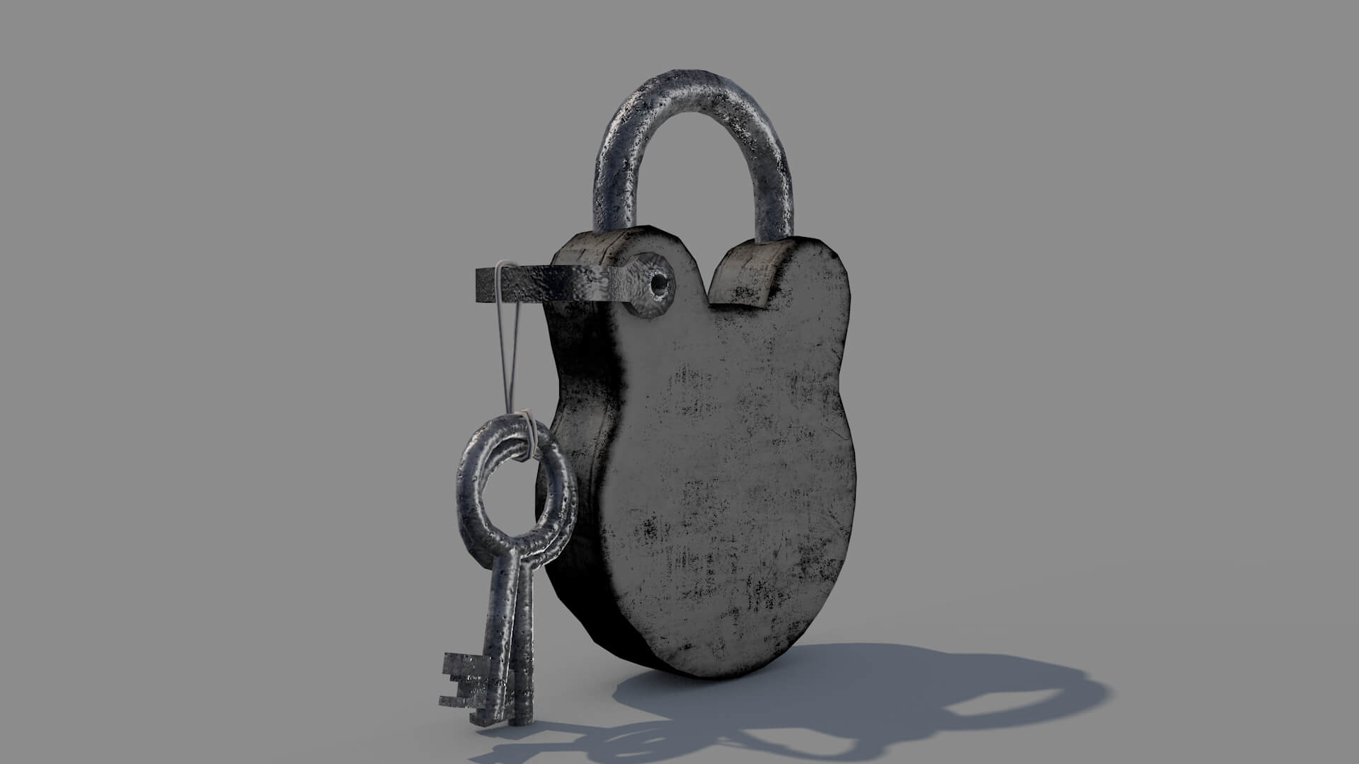 Medieval Padlock T1 - 3D Model by renatodalle