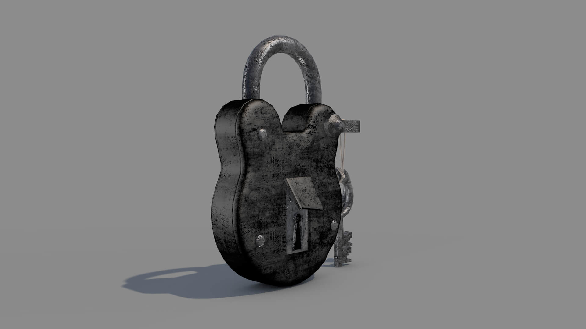 Medieval Padlock T1 - 3D Model by renatodalle