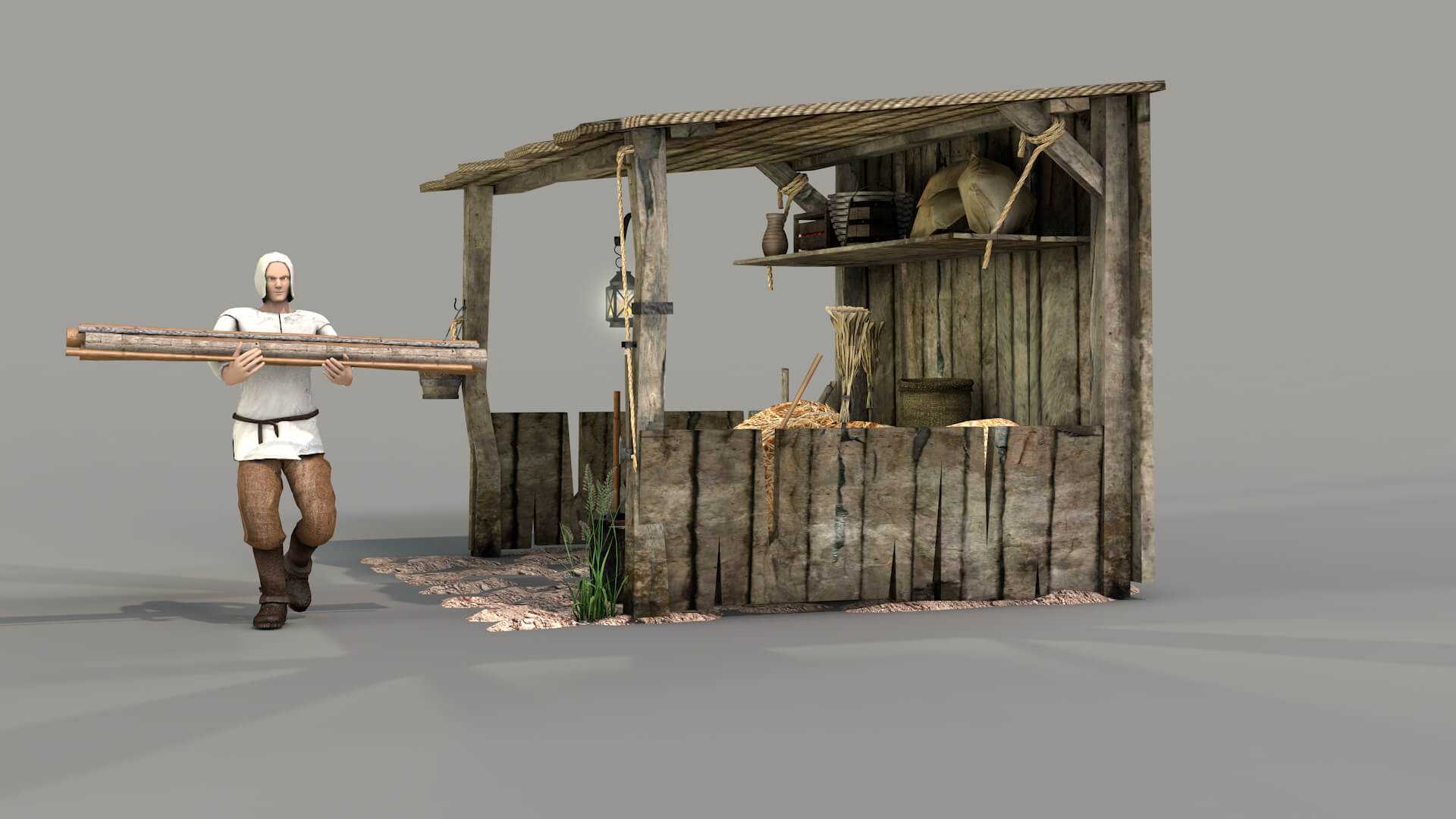 Medieval Shed - 3D Model by renatodalle