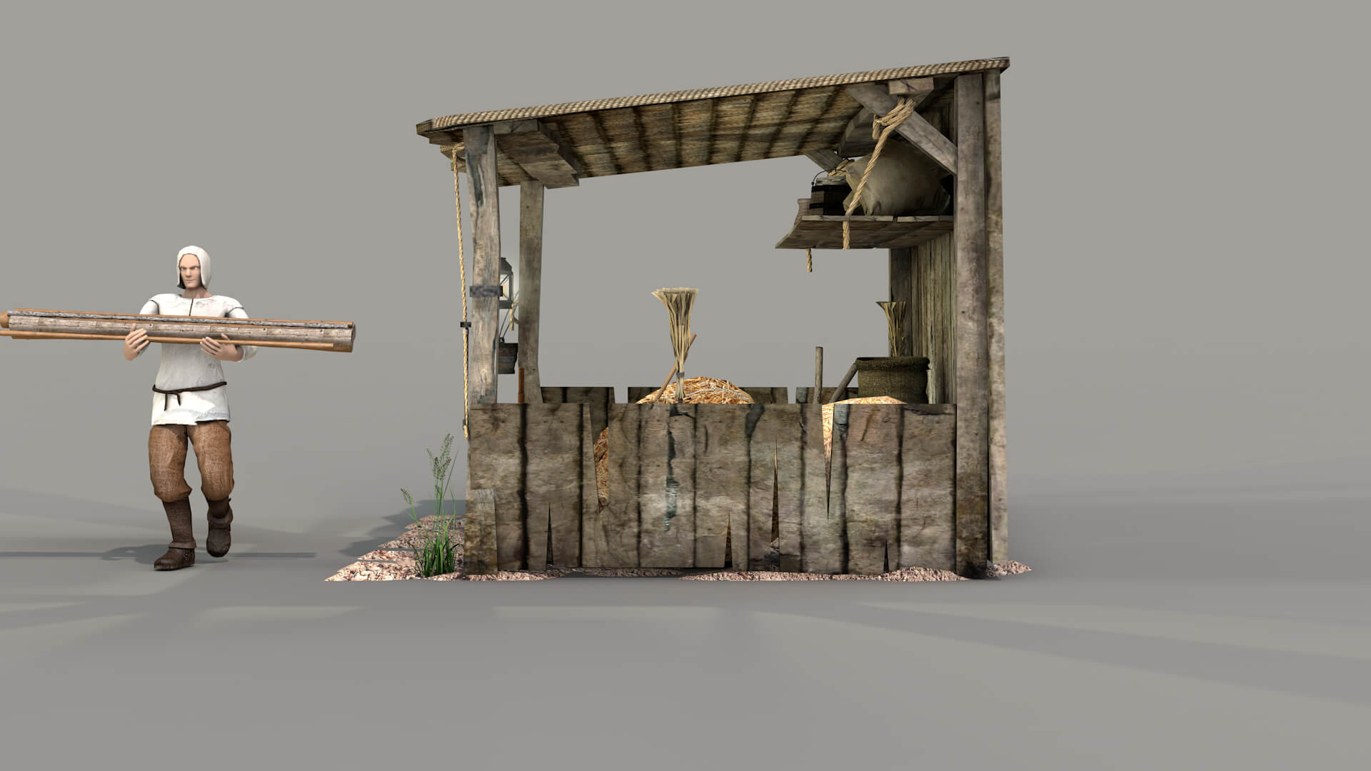 Medieval Shed - 3D Model by renatodalle