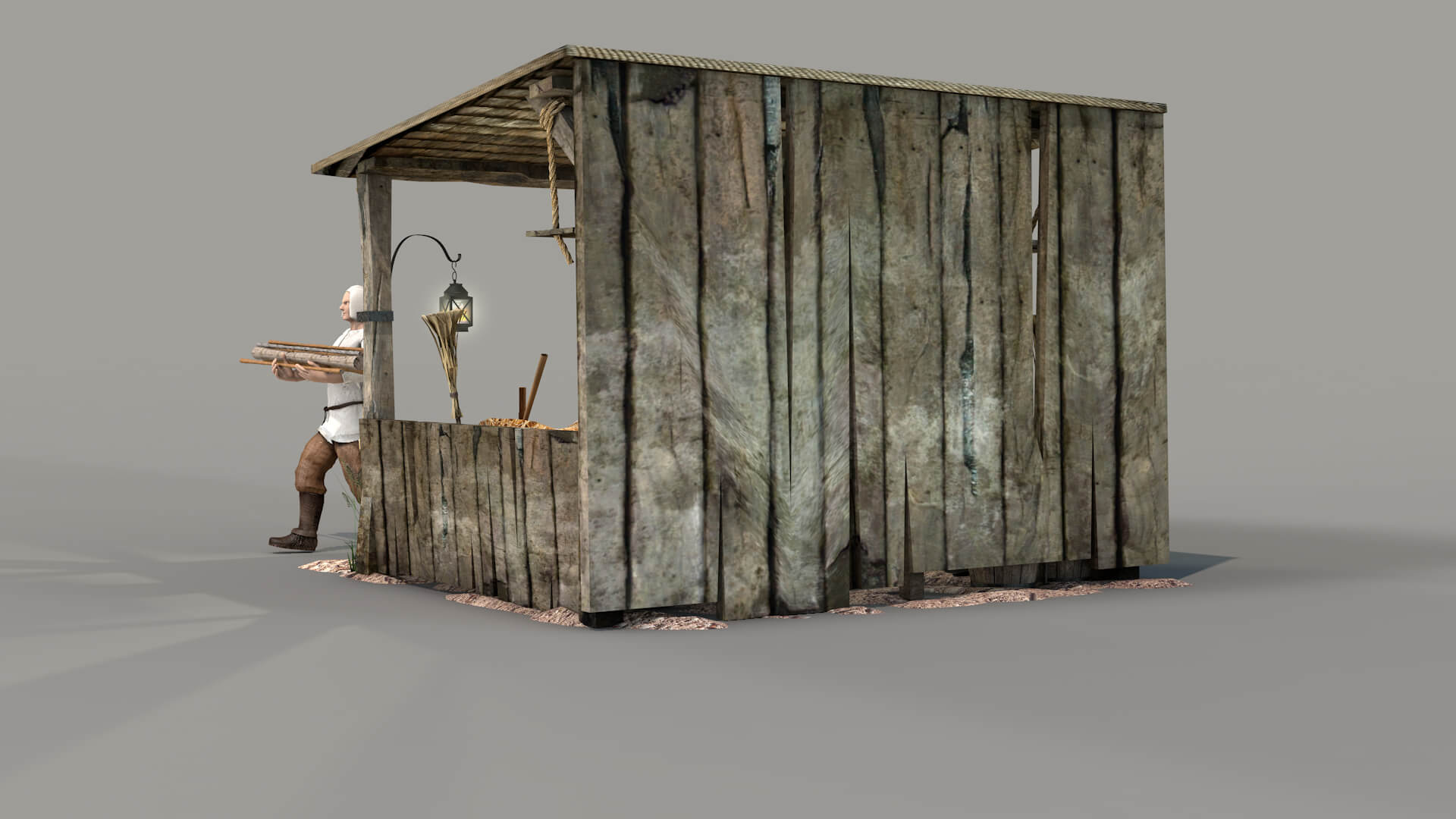 Medieval Shed - 3D Model by renatodalle