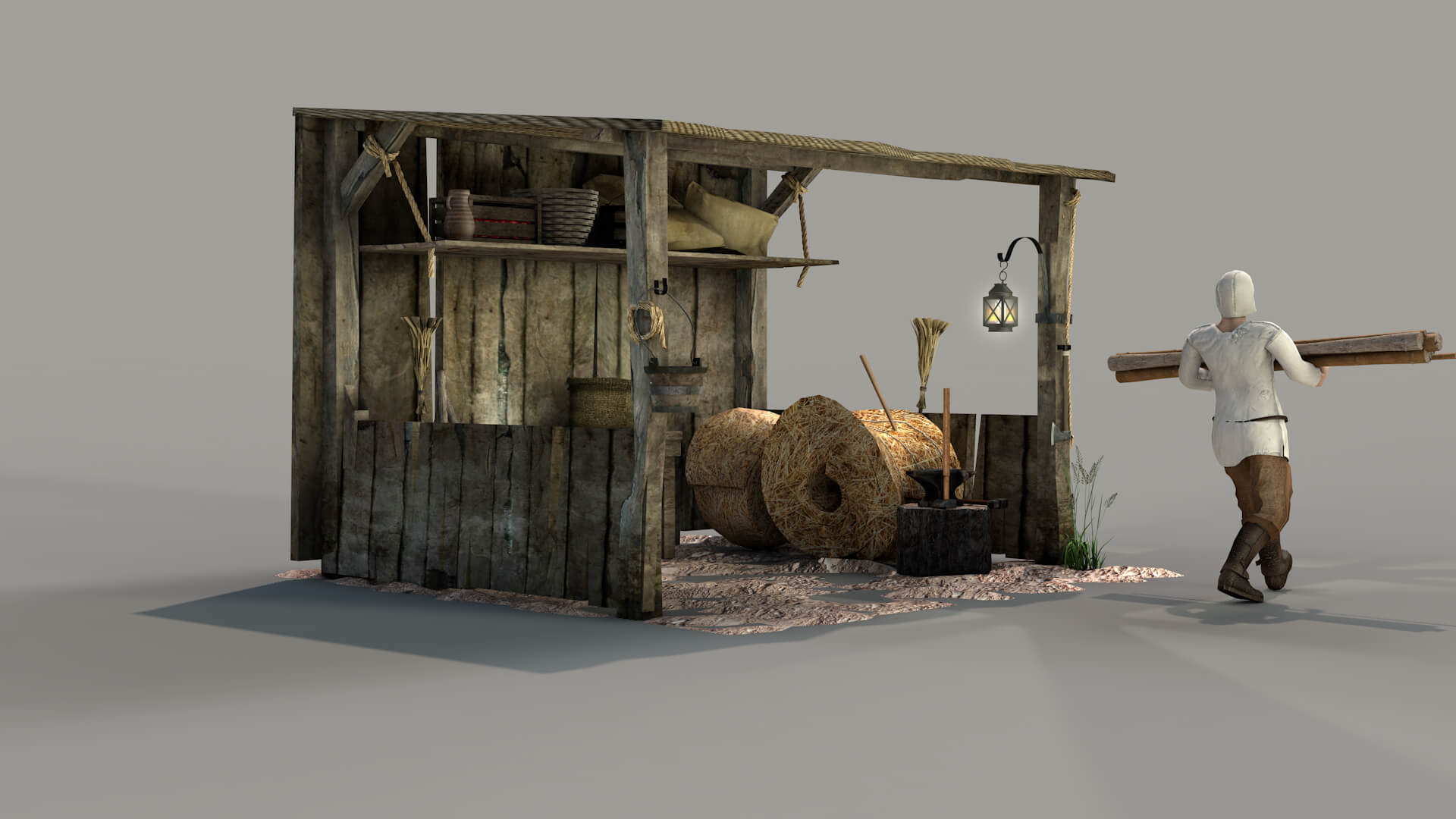 Medieval Shed - 3D Model by renatodalle