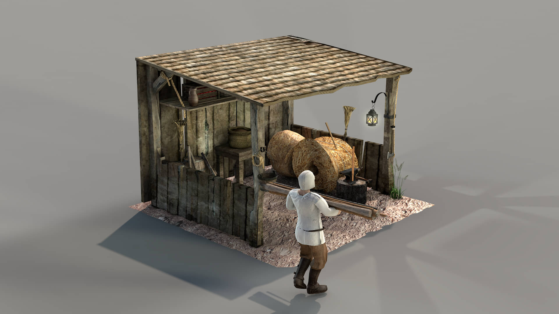 Medieval Shed - 3D Model by renatodalle