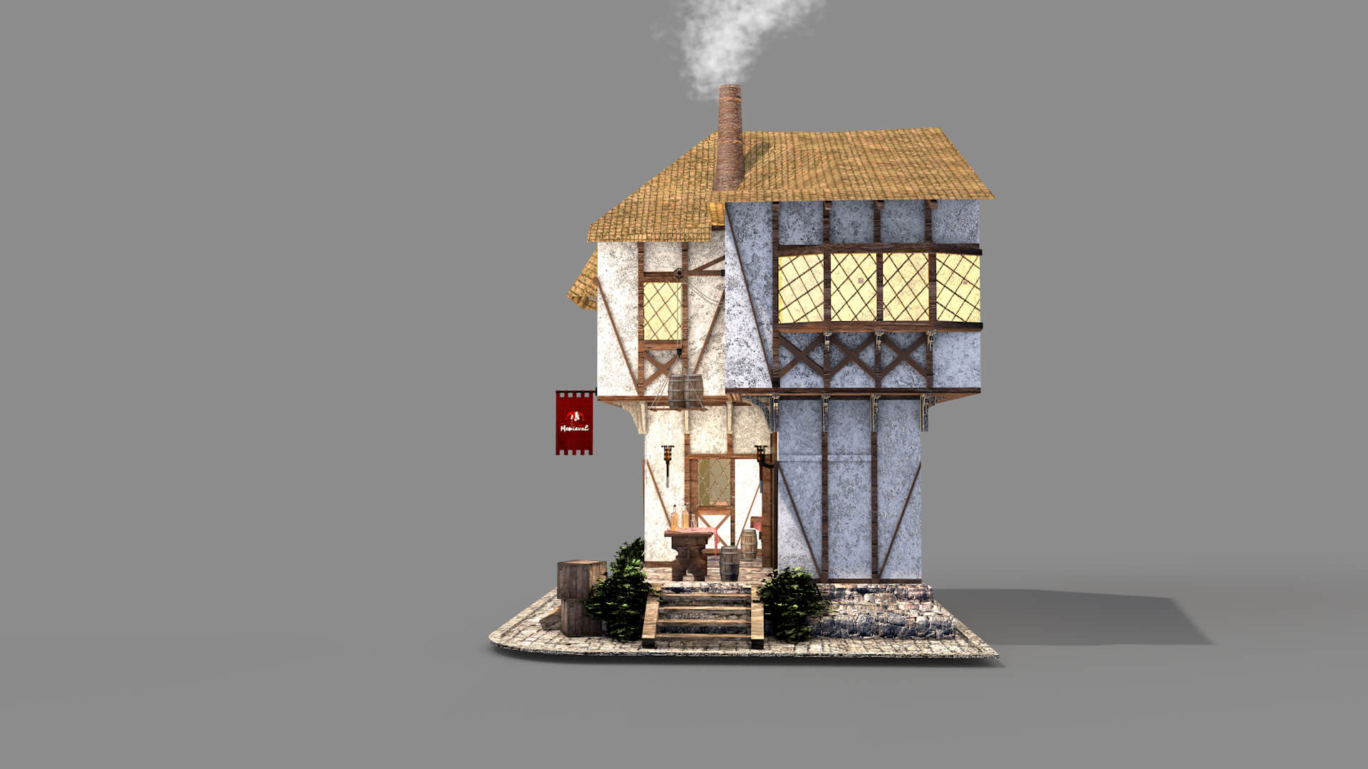 Medieval Tavern - 3D Model by renatodalle
