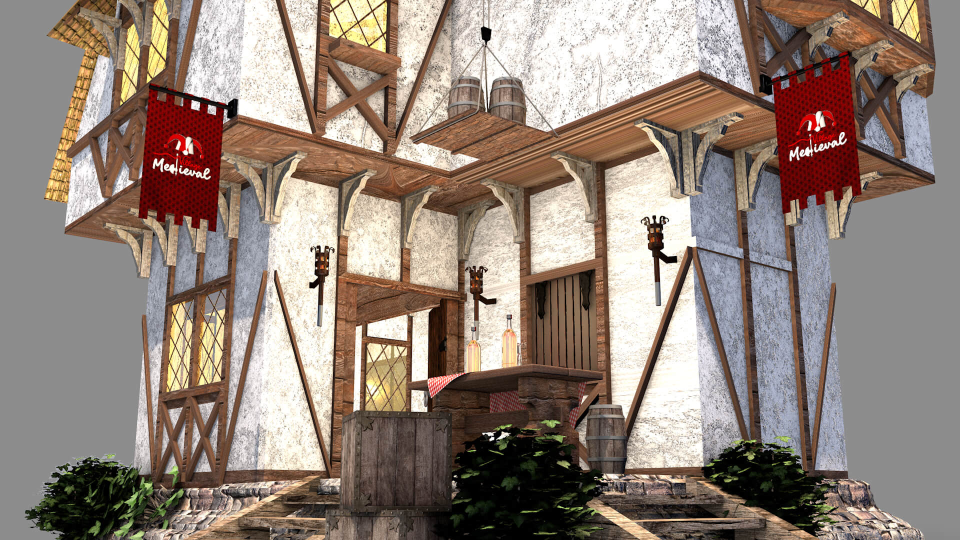 Medieval Tavern - 3D Model by renatodalle