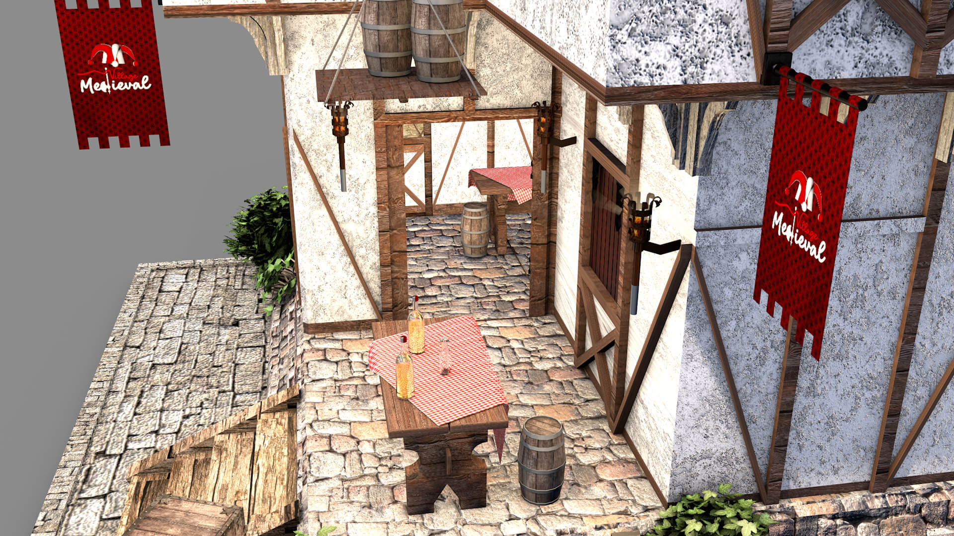Medieval Tavern - 3D Model by renatodalle
