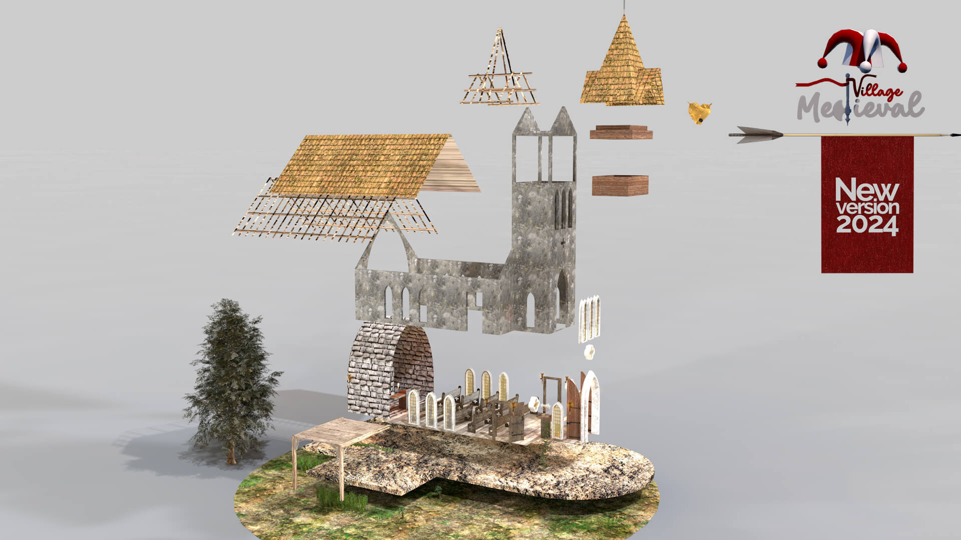 Medieval Temple 2024 - 3D Model by renatodalle