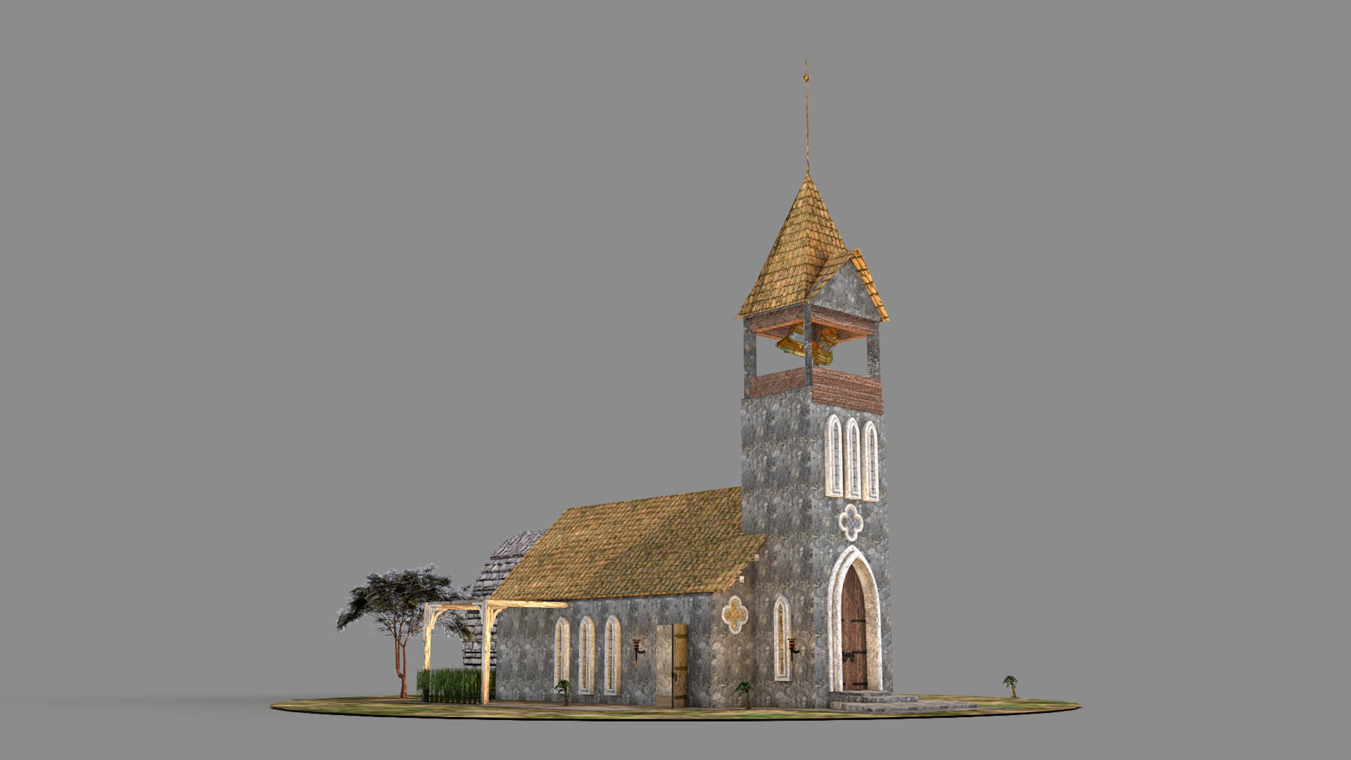 Medieval Temple - 3D Model by renatodalle