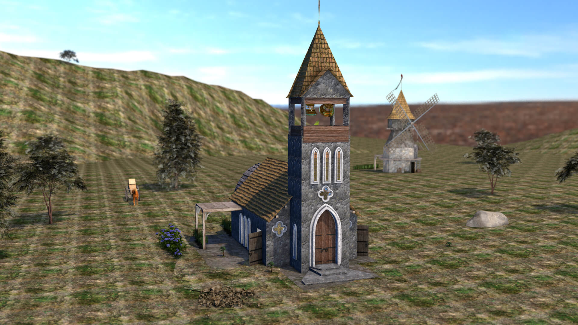 Medieval Temple - 3D Model by renatodalle