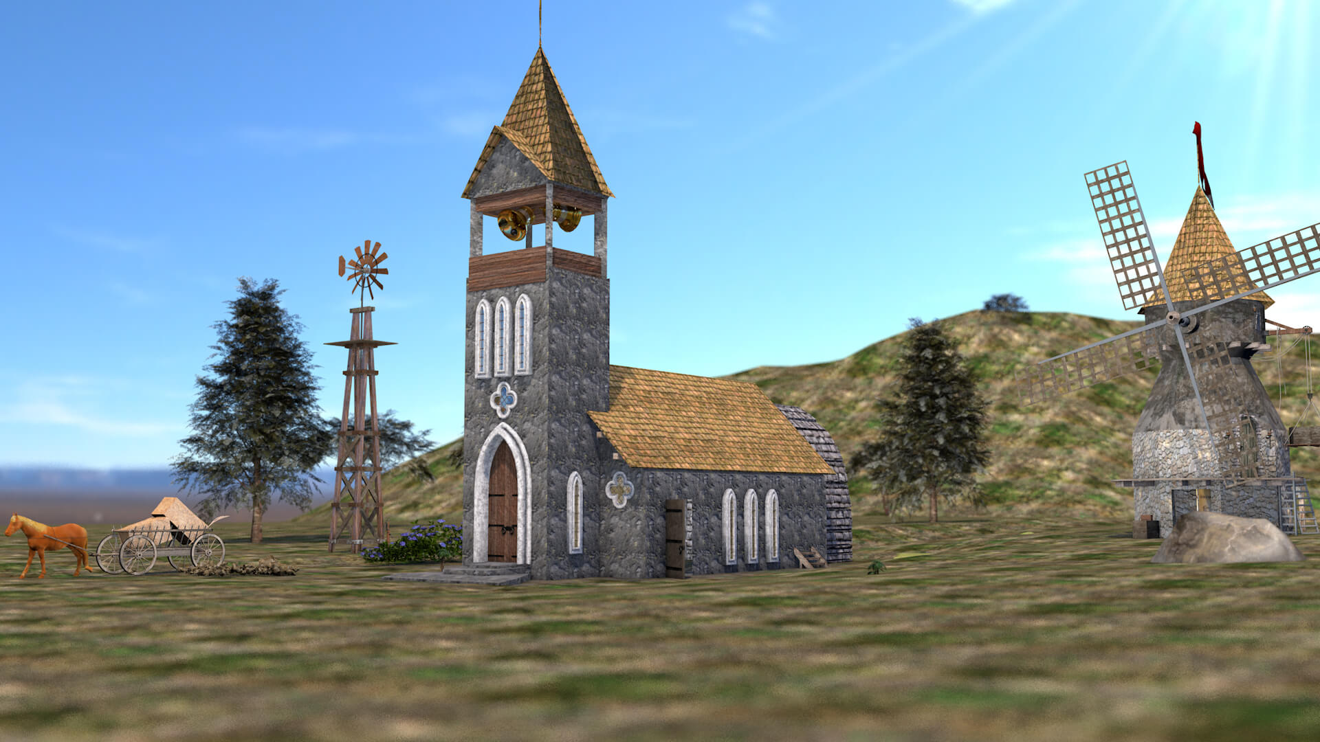 Medieval Temple - 3D Model by renatodalle