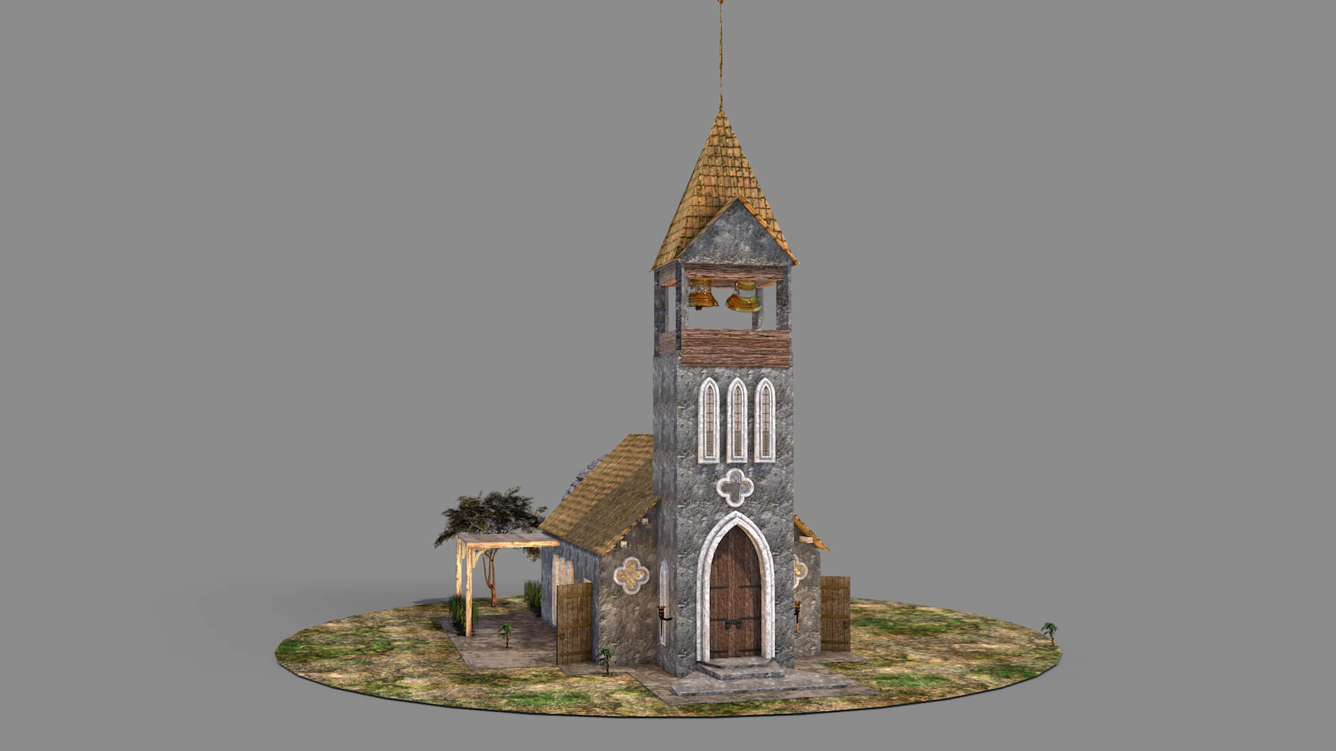 Medieval Temple - 3D Model by renatodalle