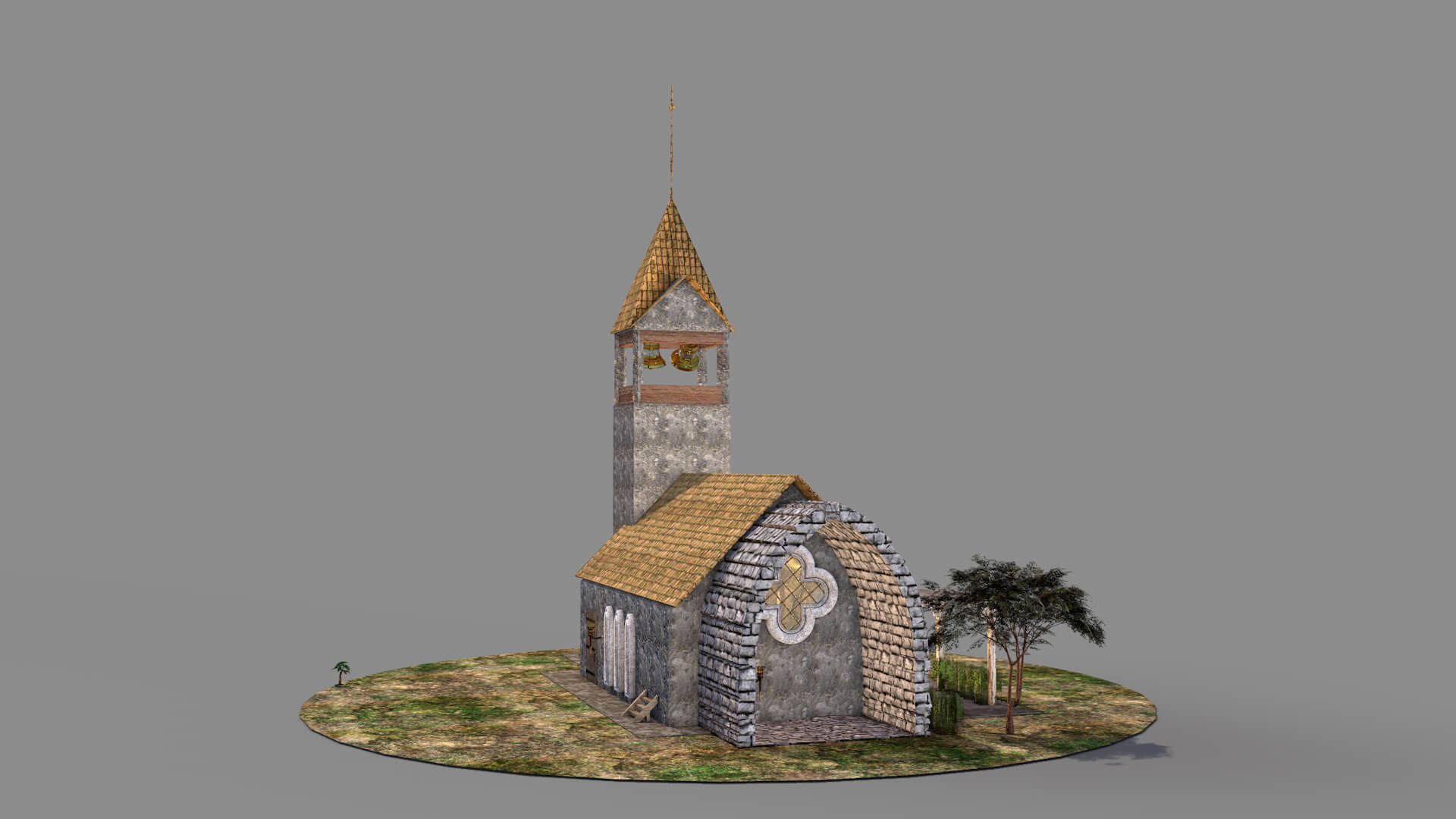 Medieval Temple - 3D Model by renatodalle