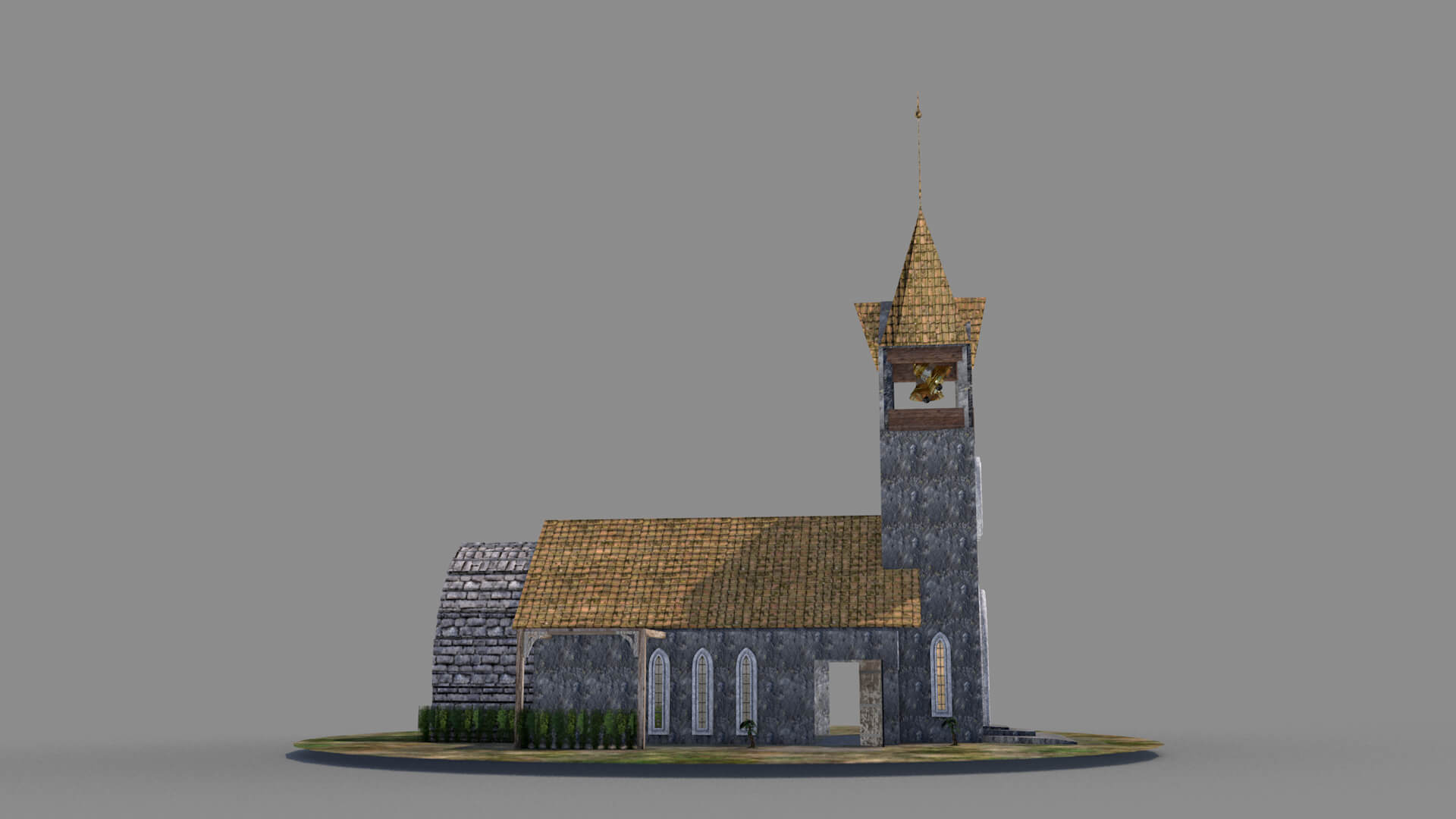 Medieval Temple - 3D Model by renatodalle