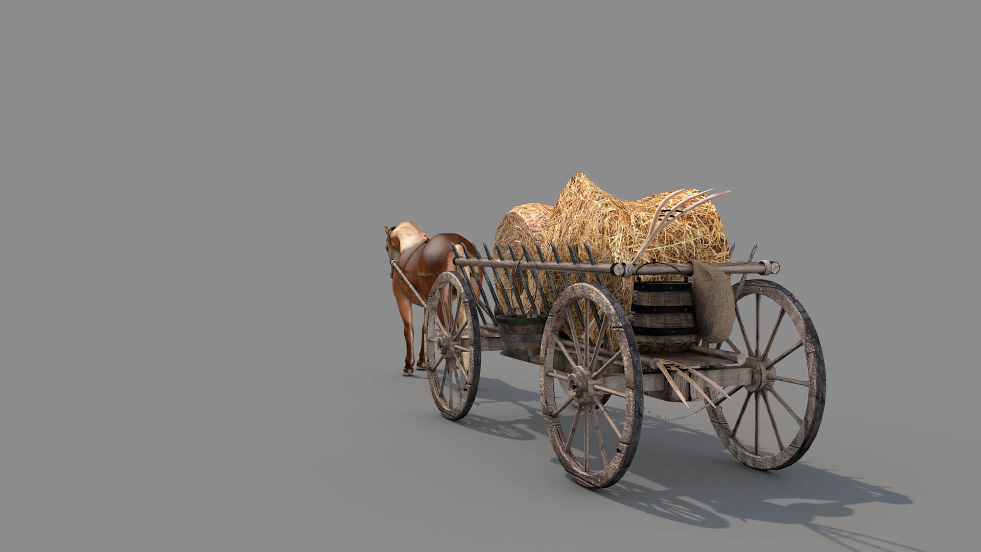 Medieval Wagon Feno - 3D Model by renatodalle
