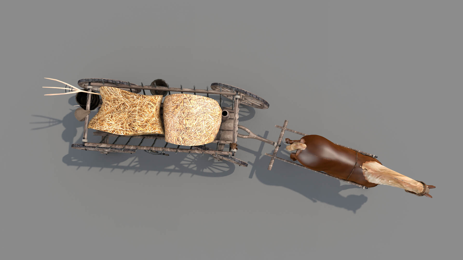 Medieval Wagon Feno - 3D Model by renatodalle