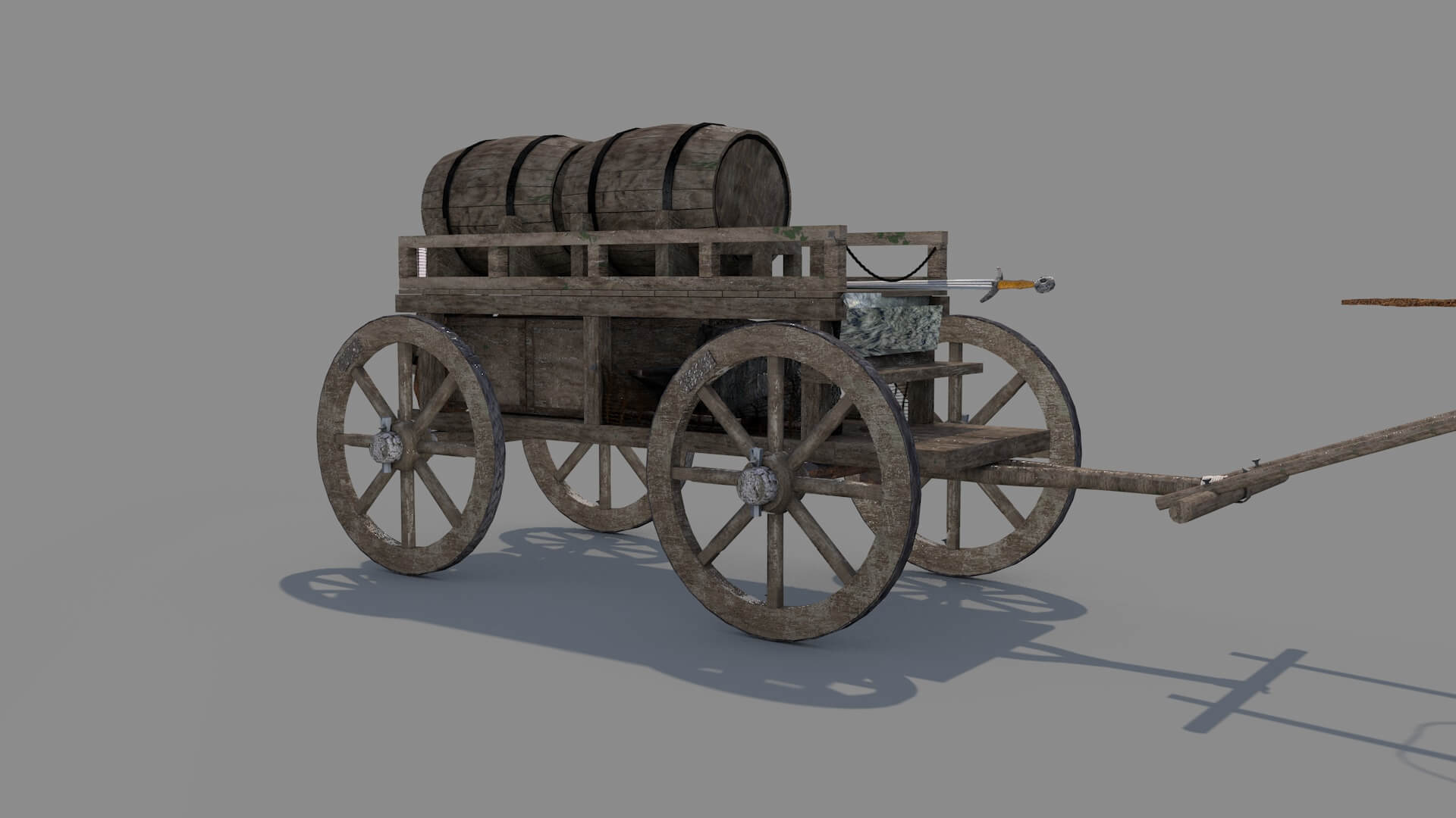 Medieval Wagon - 3D Model by renatodalle