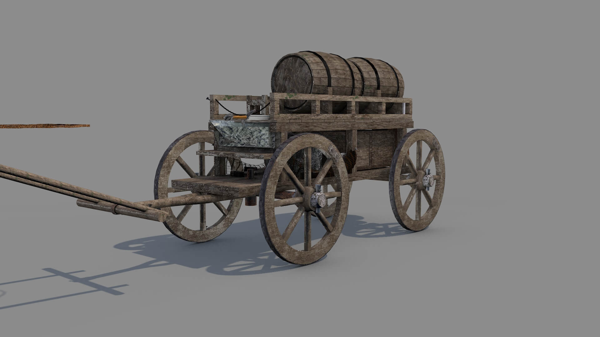 Medieval Wagon - 3D Model by renatodalle