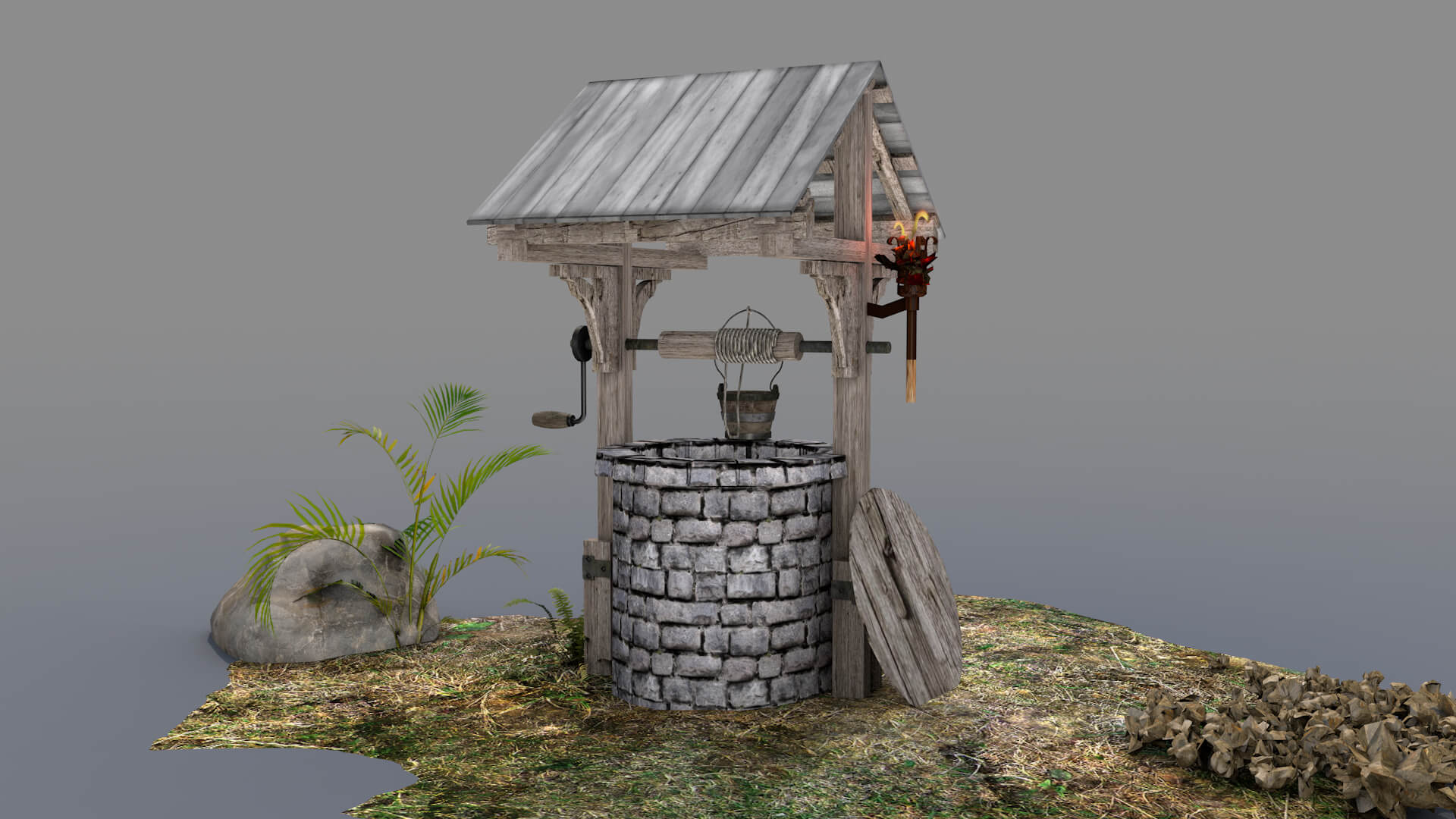 Medieval Water Well - 3D Model by renatodalle