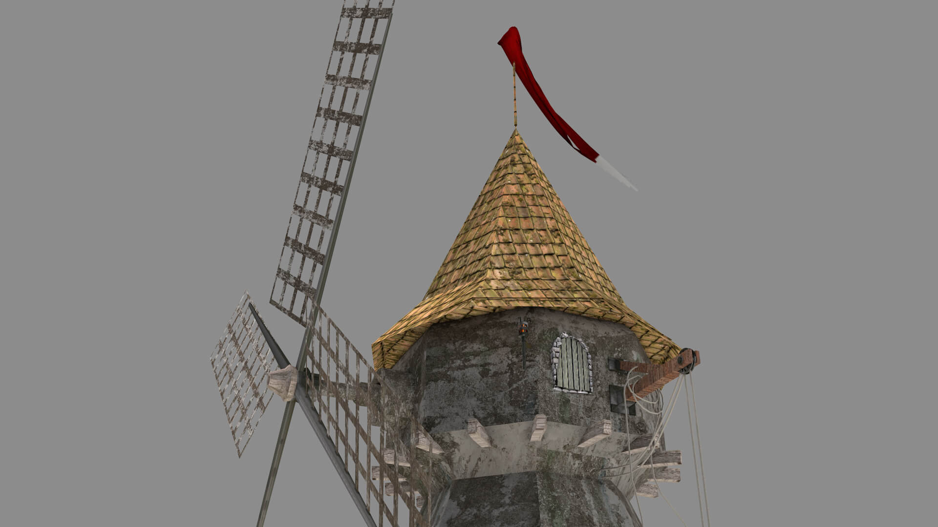 Medieval Windmill - 3D Model by renatodalle