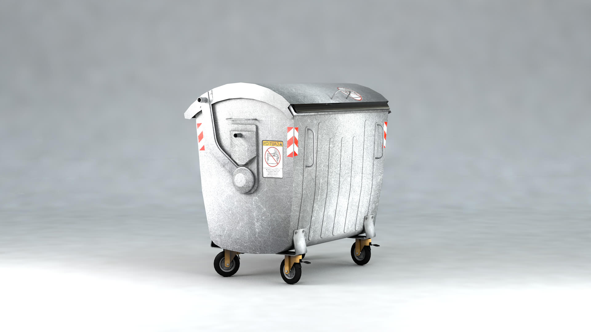 Metal Garbage Container - 3D Model by renatodalle