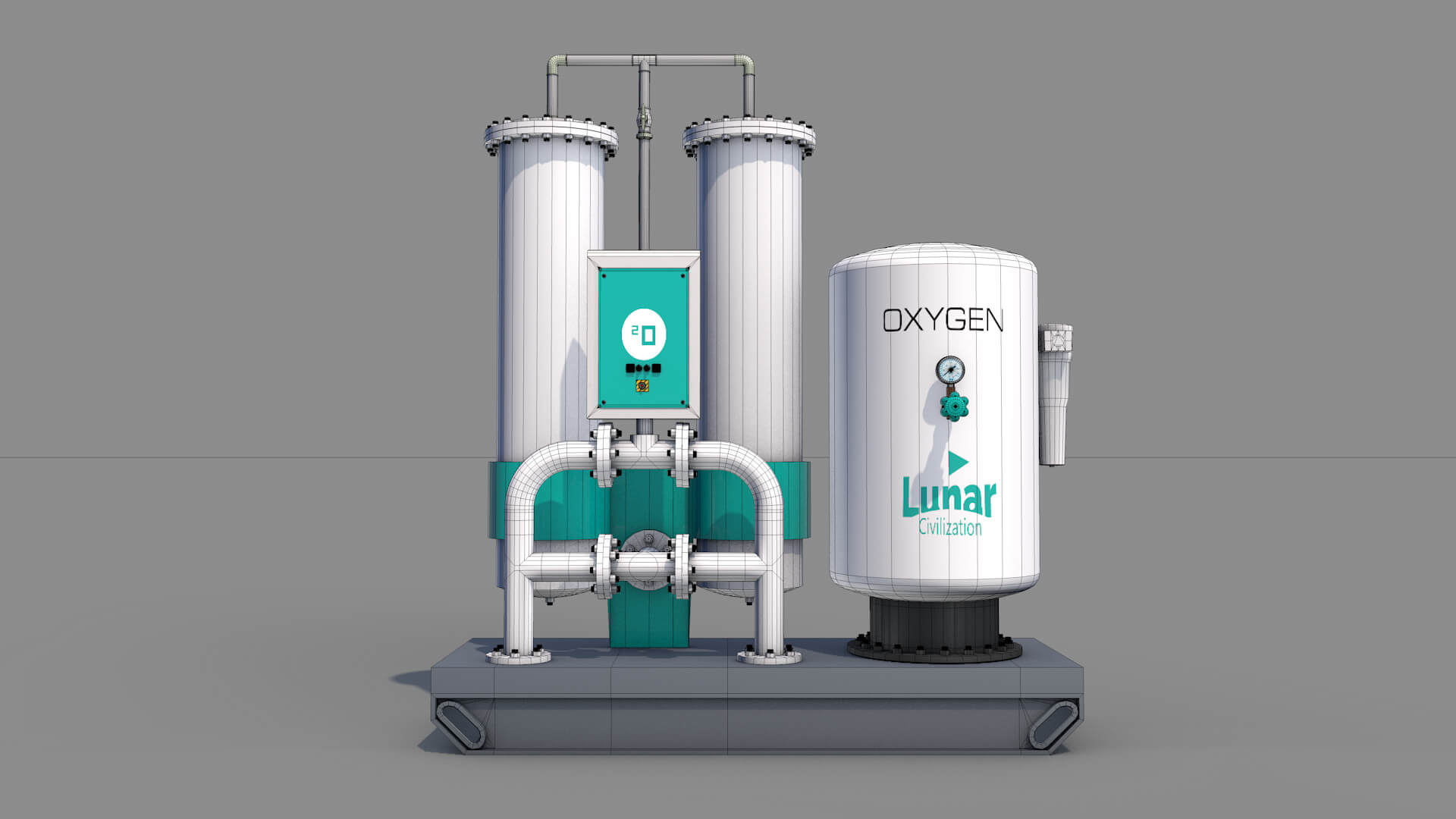 Oxygen Plant - 3D Model by renatodalle