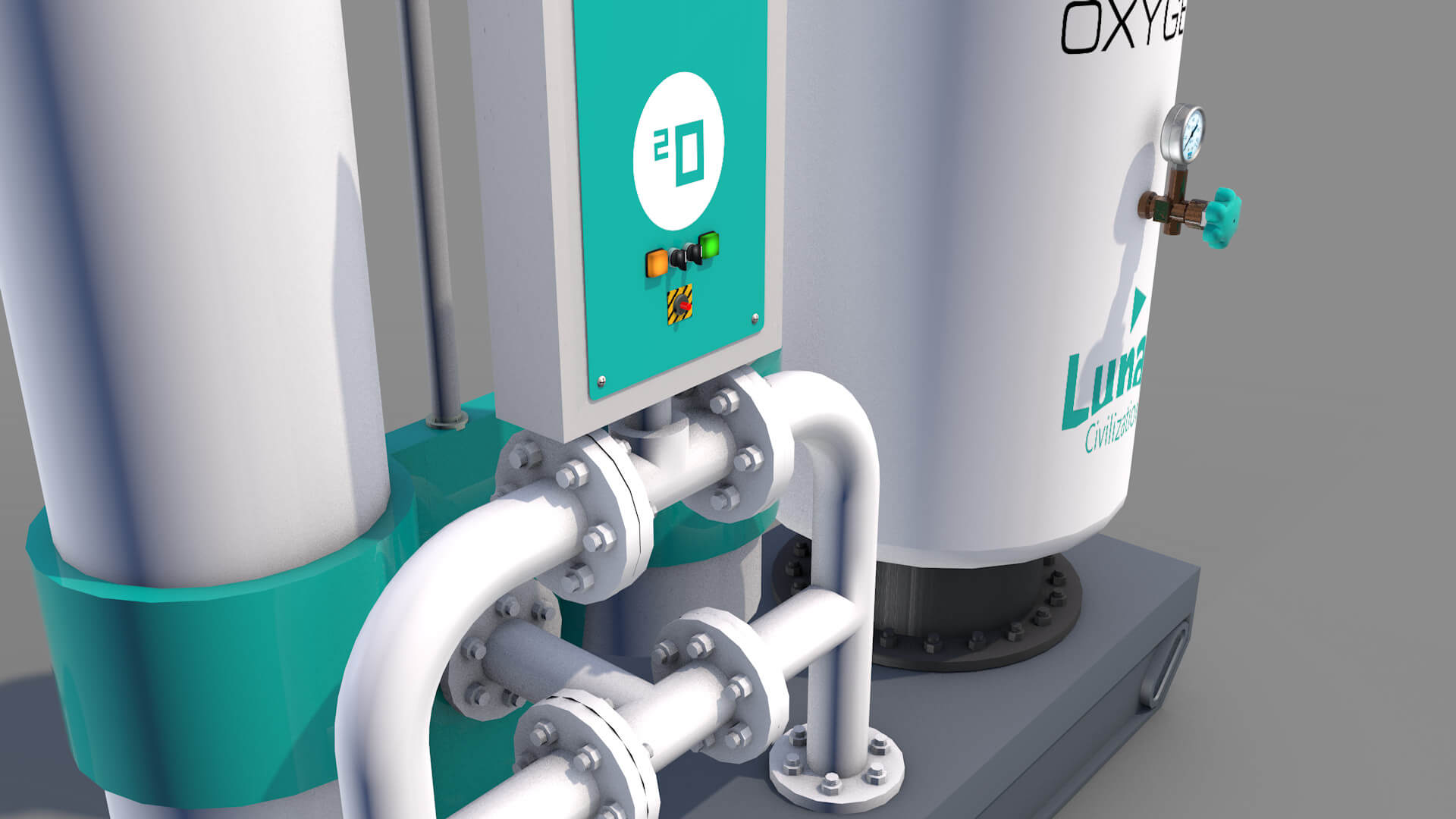 Oxygen Plant - 3D Model by renatodalle