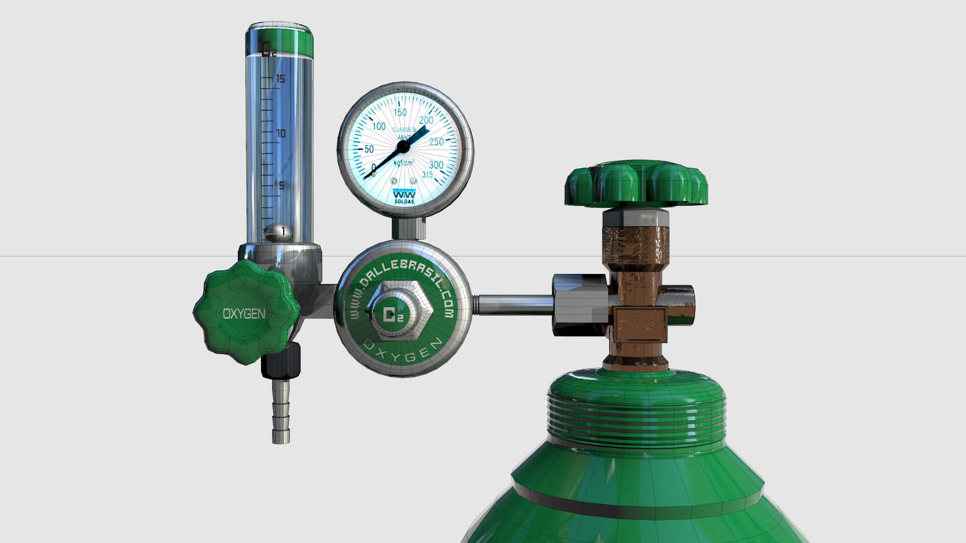 Oxygen Tank O2 - 3D Model by renatodalle