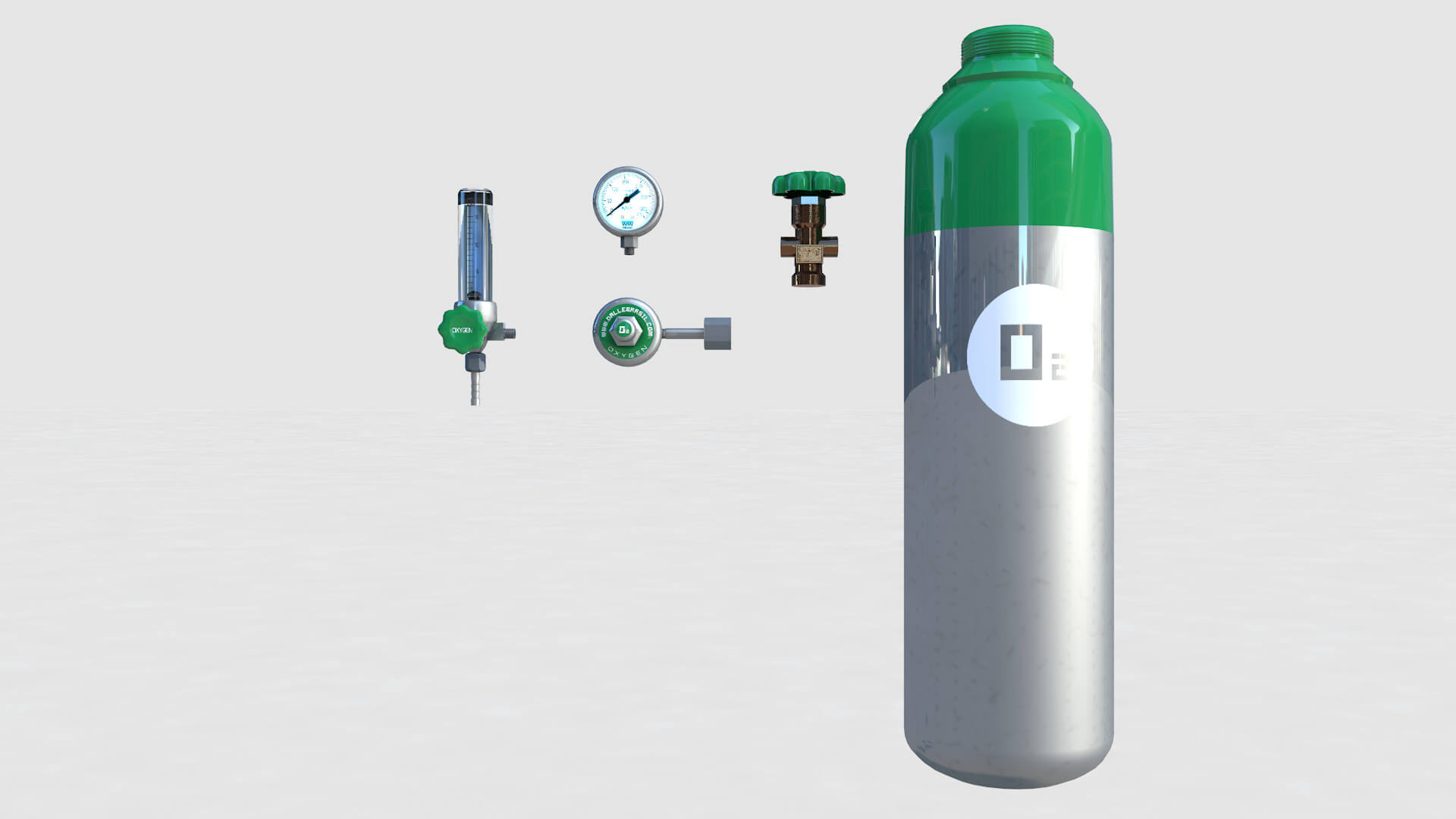 Oxygen Tank O2 - 3D Model by renatodalle