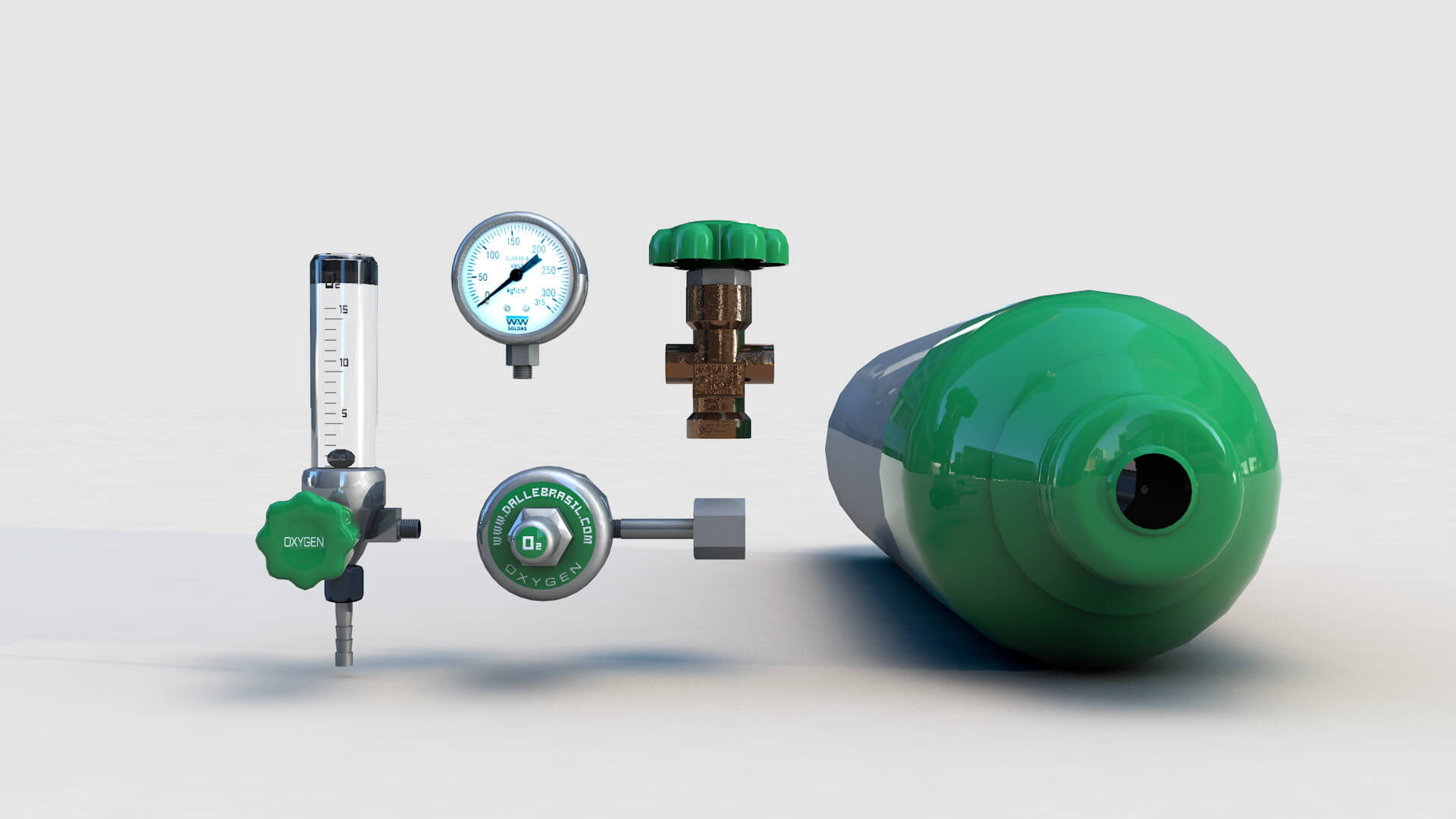 Oxygen Tank O2 - 3D Model by renatodalle
