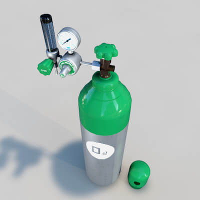 Oxygen Tank O2 - 3D Model by renatodalle