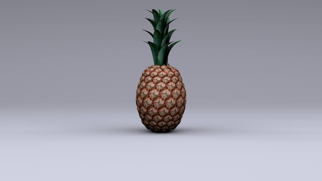 Pineapple Perola Fruit - Free 3D Model by renatodalle
