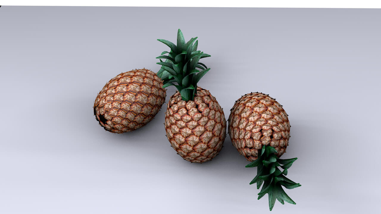 Pineapple Perola Fruit - Free 3D Model by renatodalle