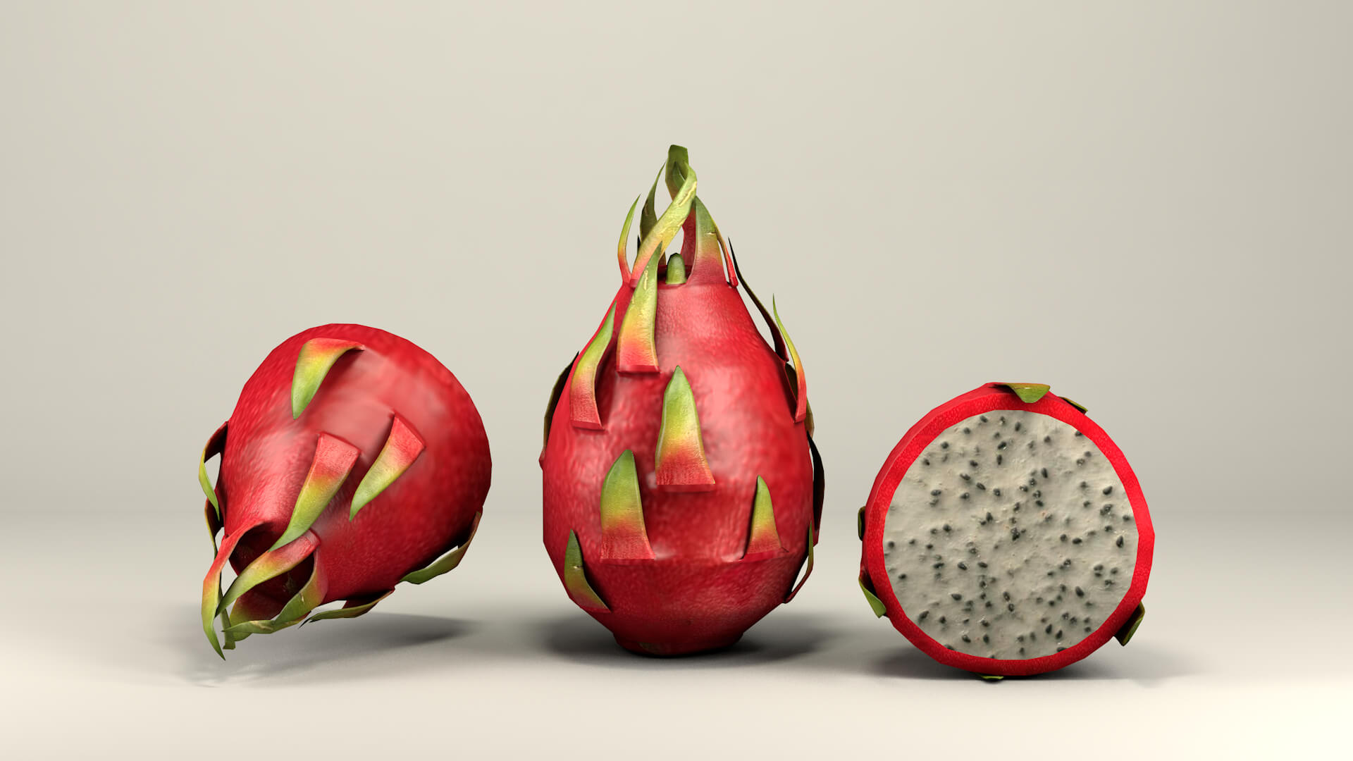 Pitaya Fruit - 3D Model by renatodalle