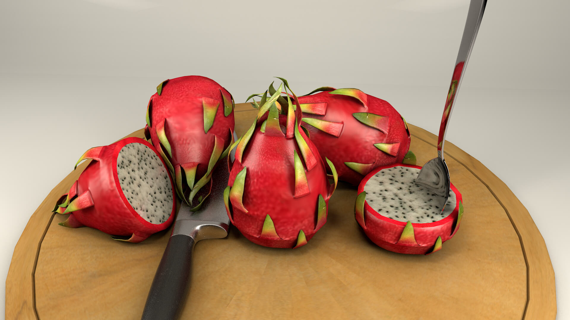 Pitaya Fruit - 3D Model by renatodalle