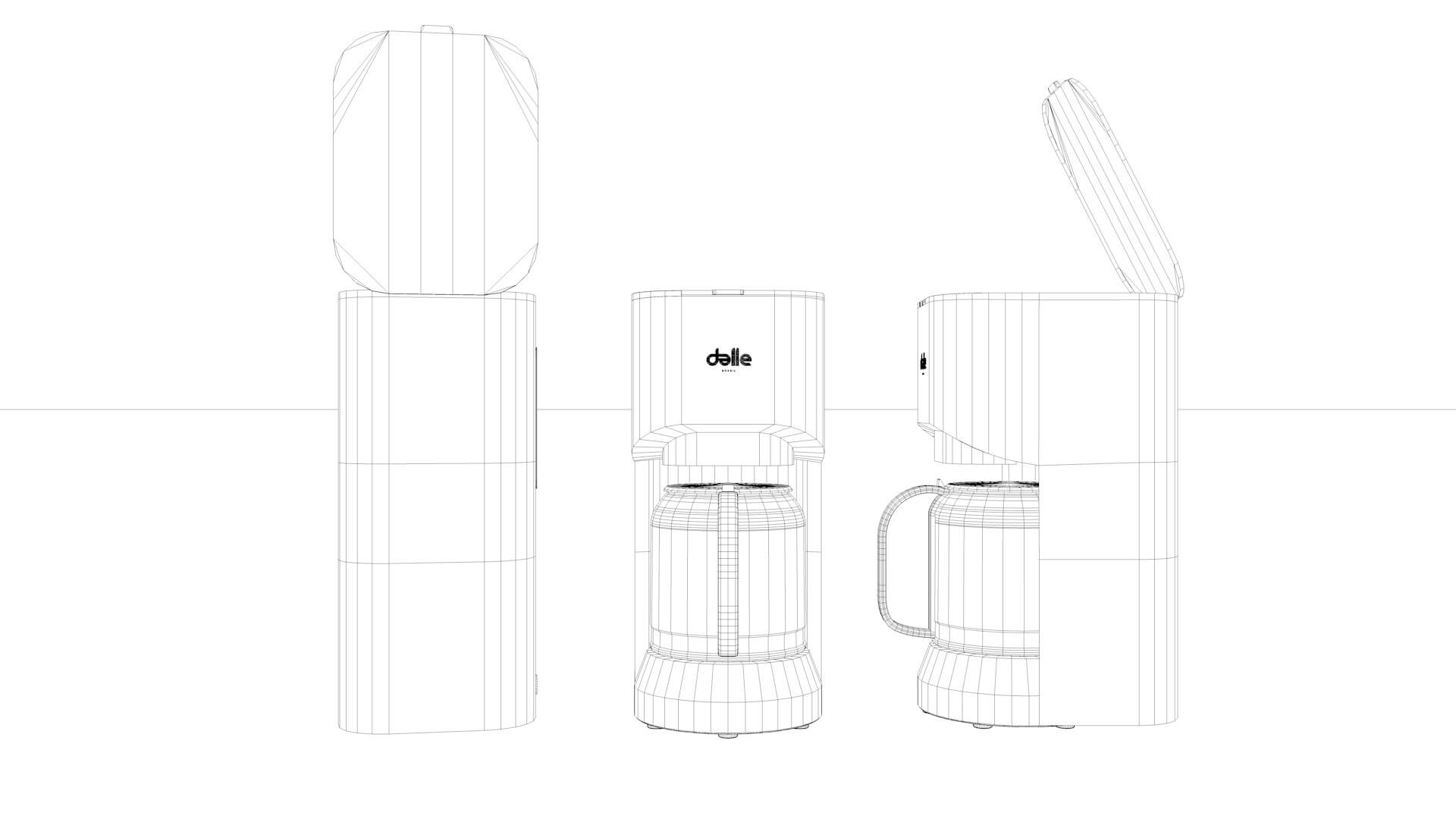 Popular Coffee Maker - 3D Model by renatodalle