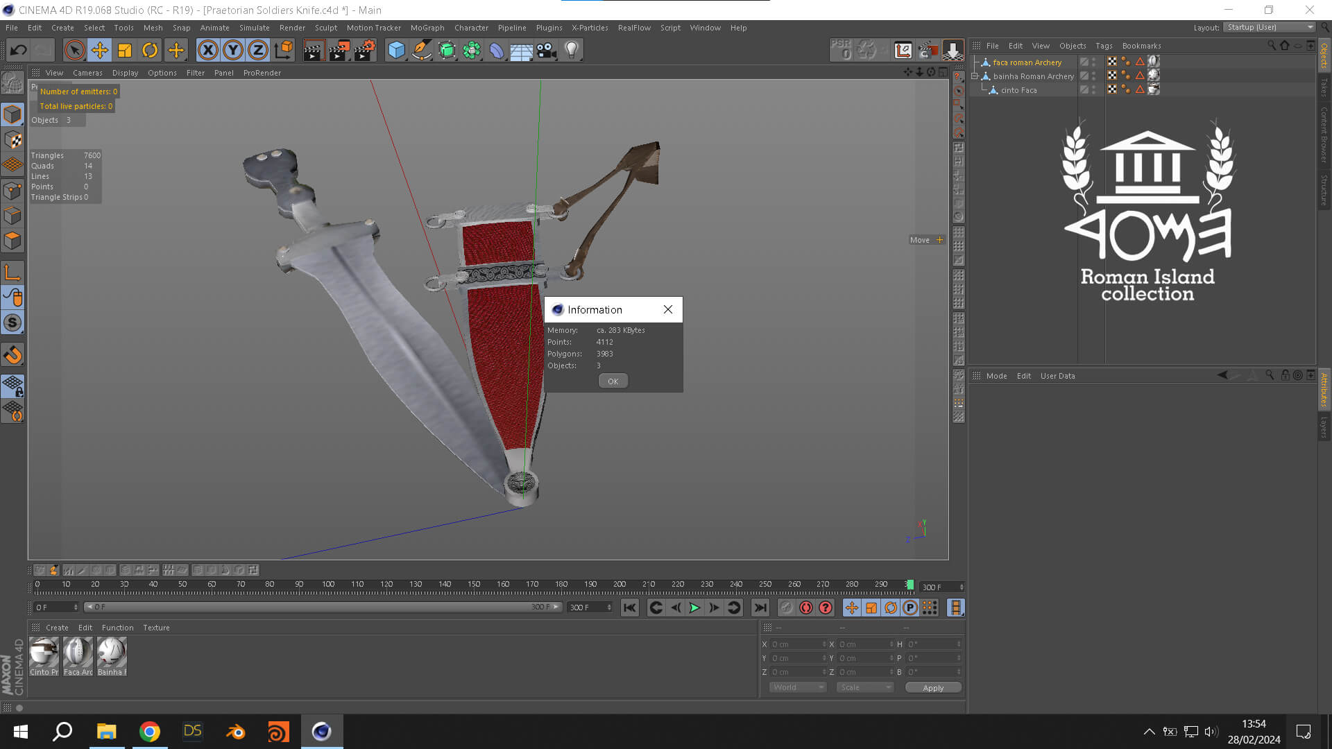 Praetorian Soldiers Knife - Free 3D Model by renatodalle