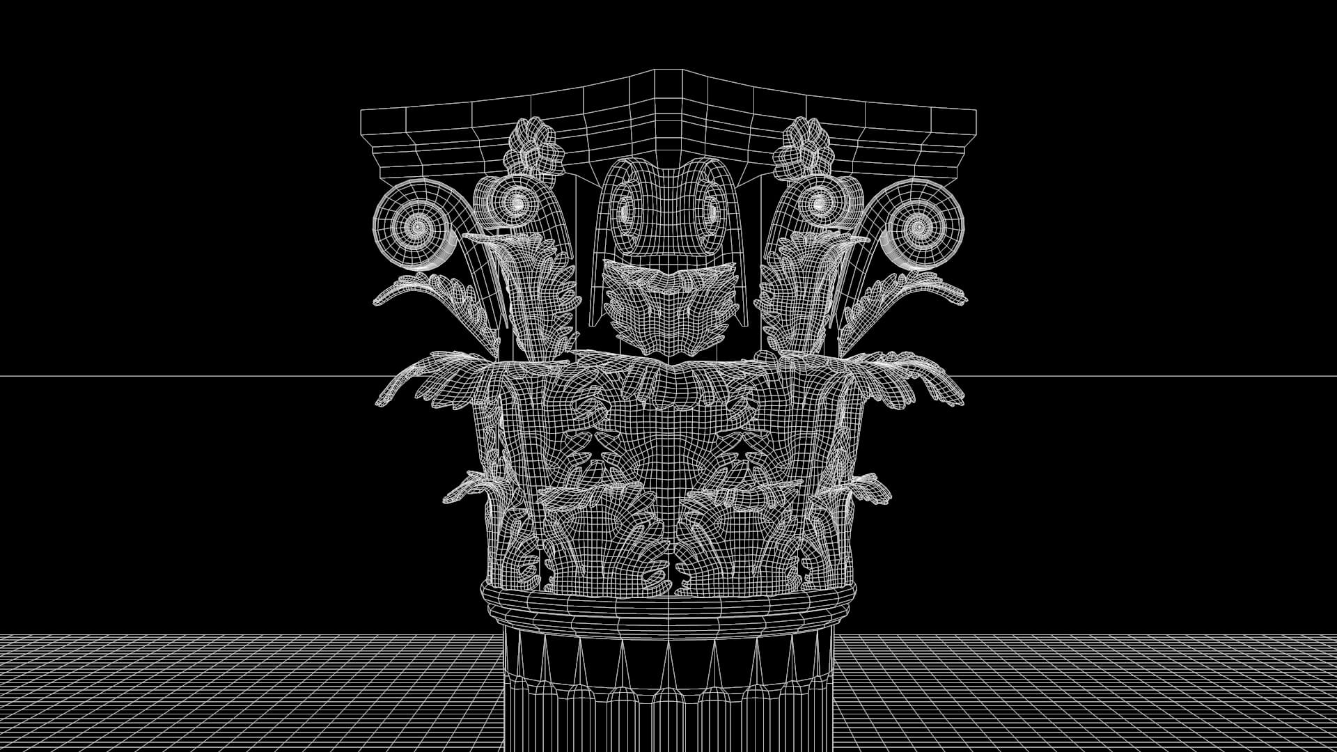Roman Corinthian Column - 3D Model by renatodalle