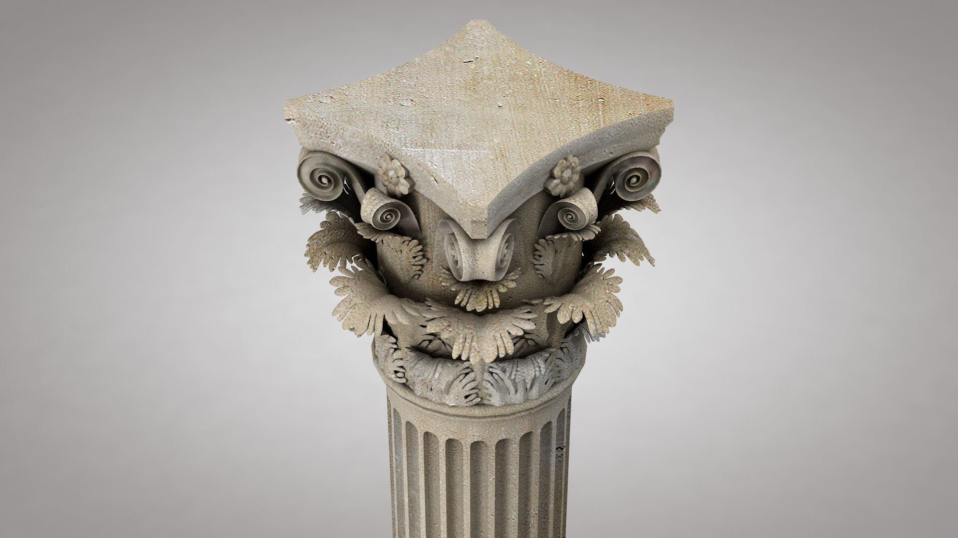 Roman Corinthian Column - 3D Model by renatodalle