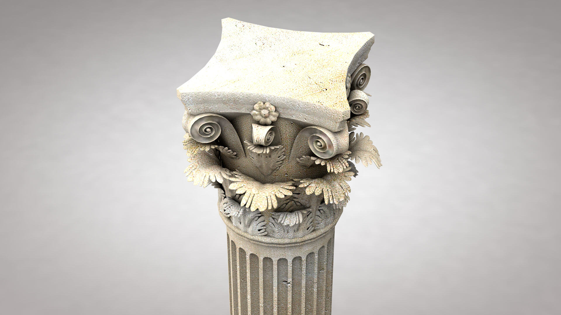 Roman Corinthian Column - 3D Model by renatodalle