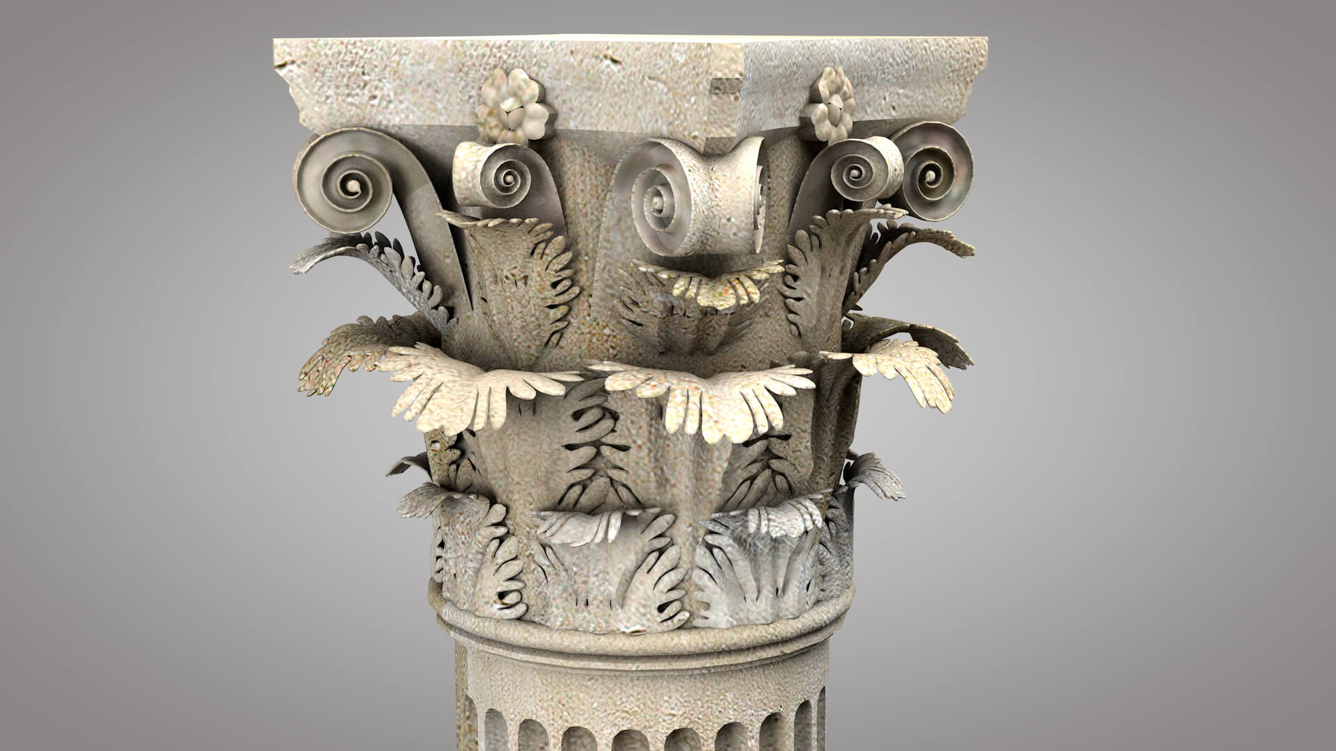 Roman Corinthian Column - 3D Model by renatodalle